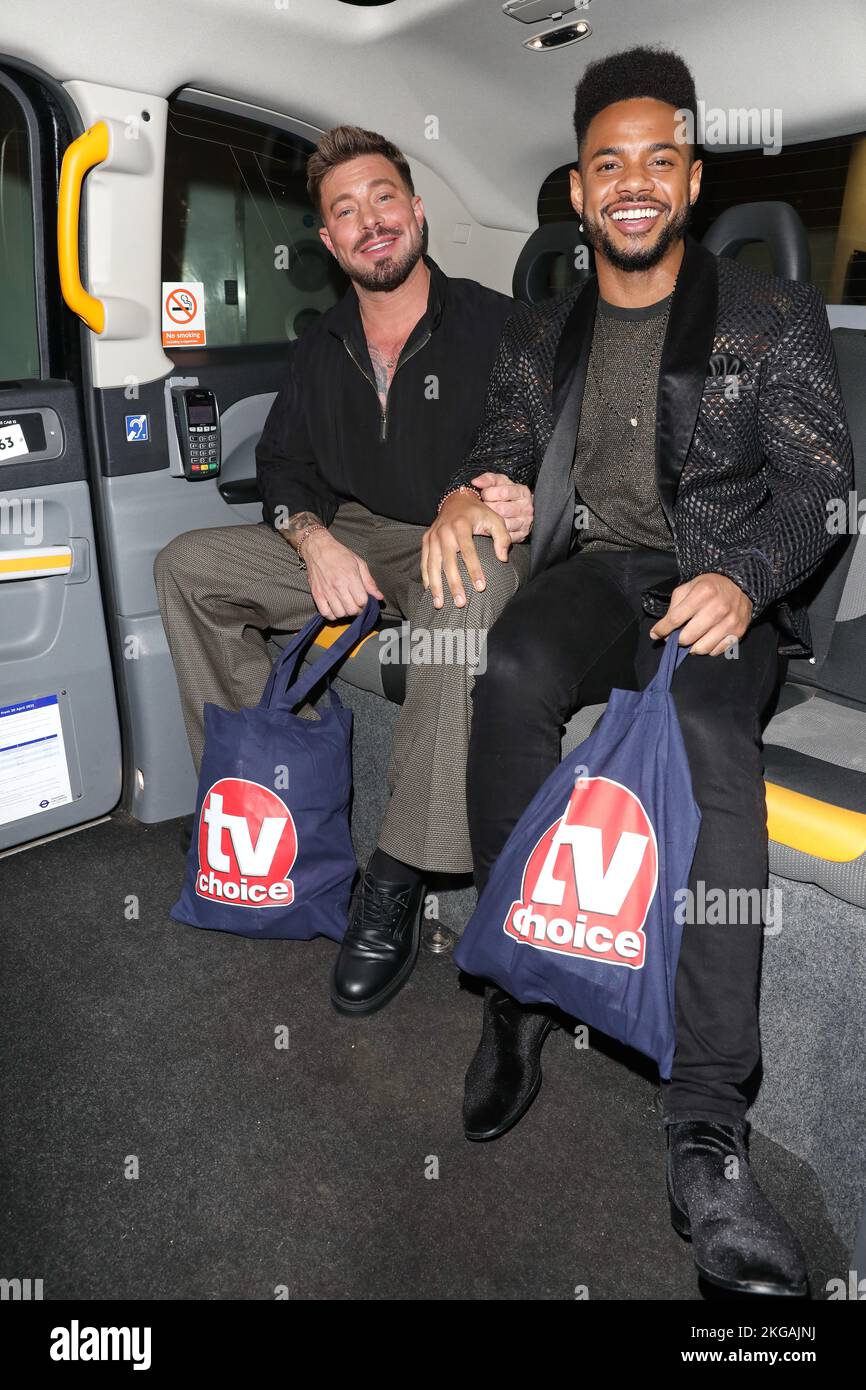 Duncan James and his partner Rodrigo Reis depart the annual TV Choice ... Duncan James and his partner Rodrigo Reis depart the annual TV Choice ...