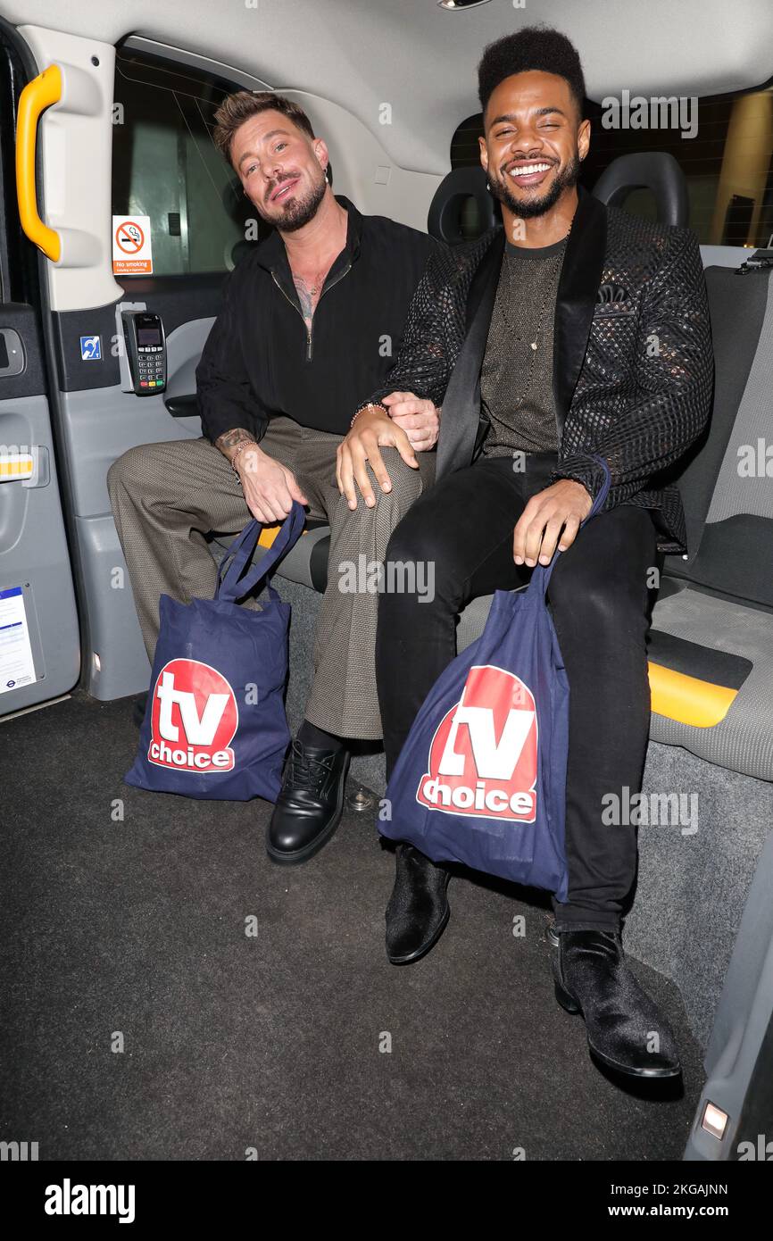 Duncan James and his partner Rodrigo Reis depart the annual TV Choice ... Duncan James and his partner Rodrigo Reis depart the annual TV Choice ...