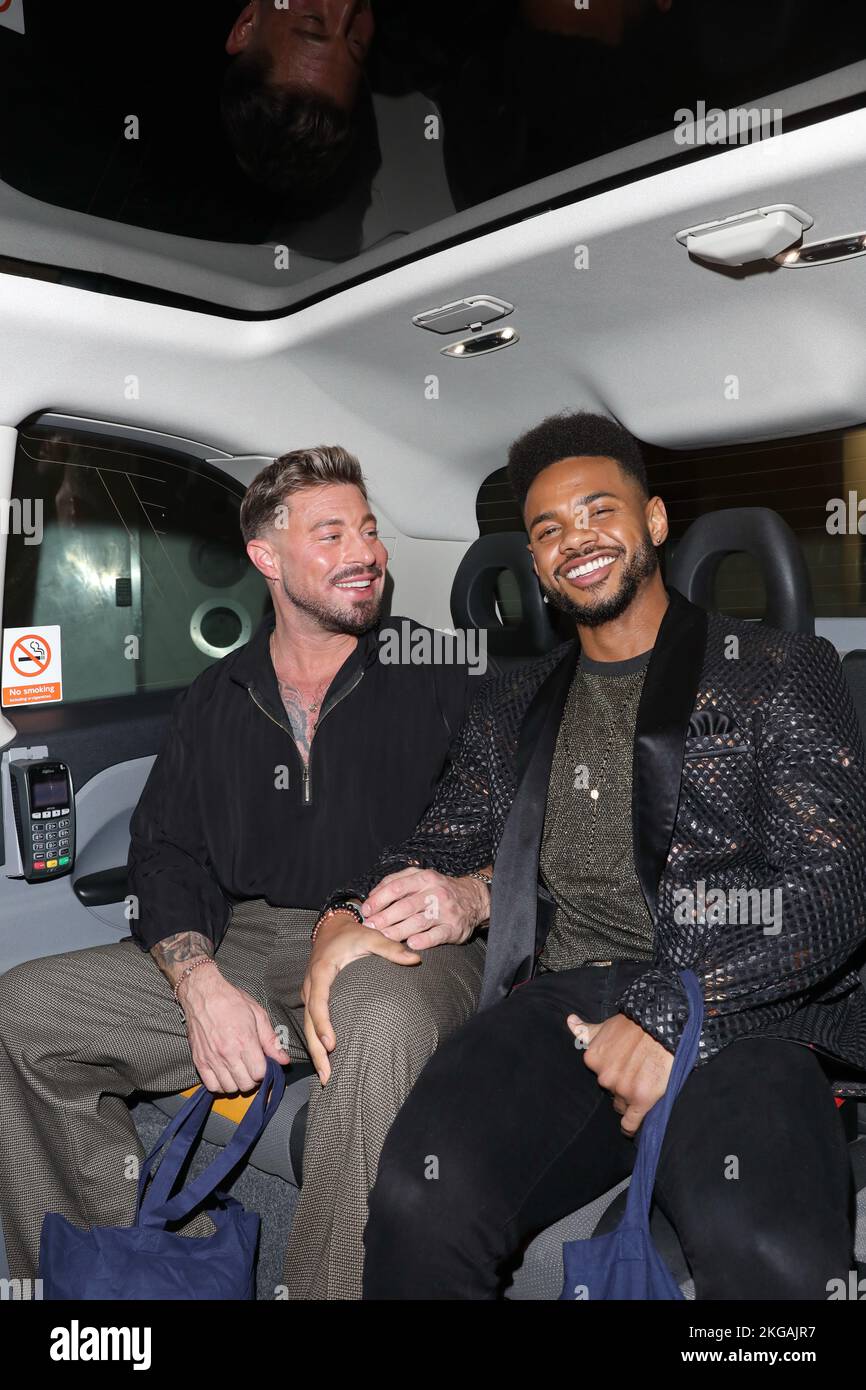 Duncan James and his partner Rodrigo Reis depart the annual TV Choice ...