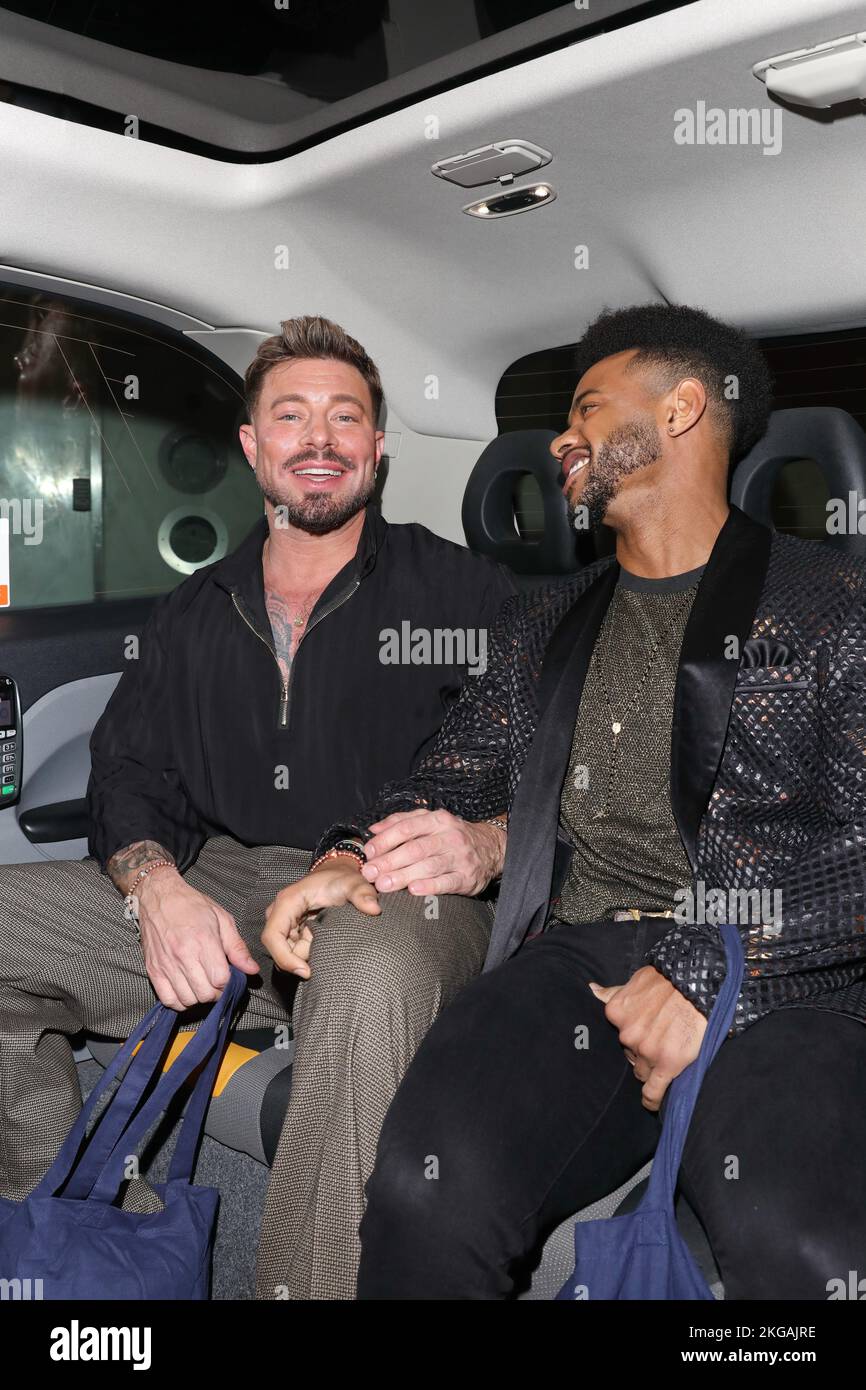 Duncan James and his partner Rodrigo Reis depart the annual TV Choice ...