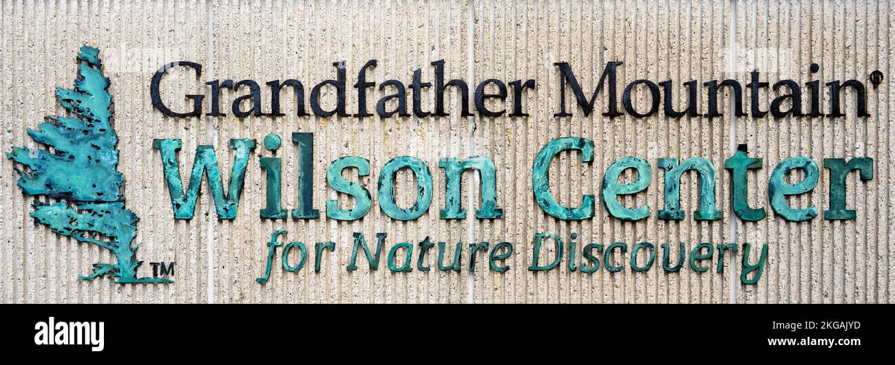 A sign from Grandfather Mountain Wilson Center for Nature Discovery ...