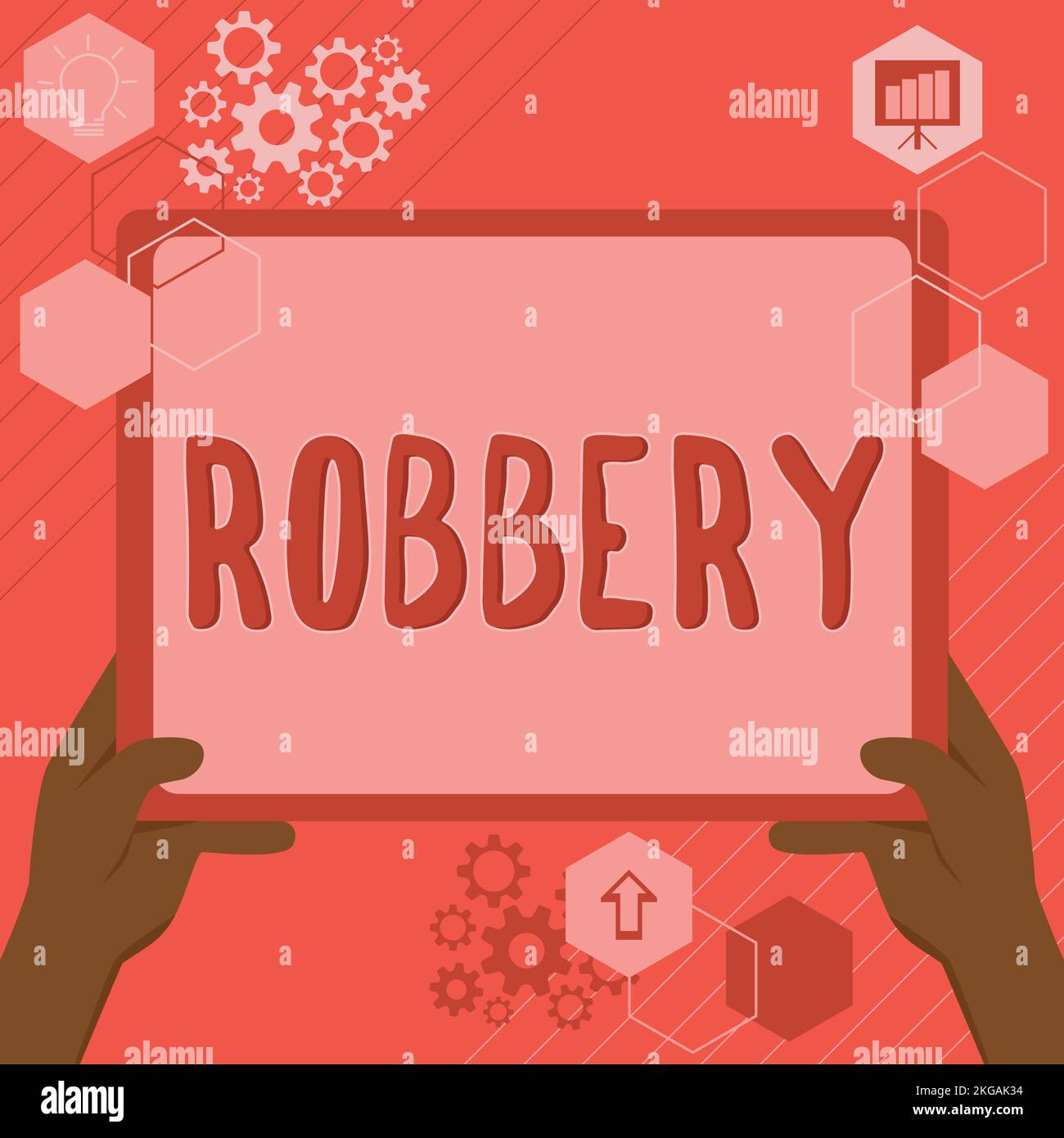 Text caption presenting Robbery. Conceptual photo the action of taking ...
