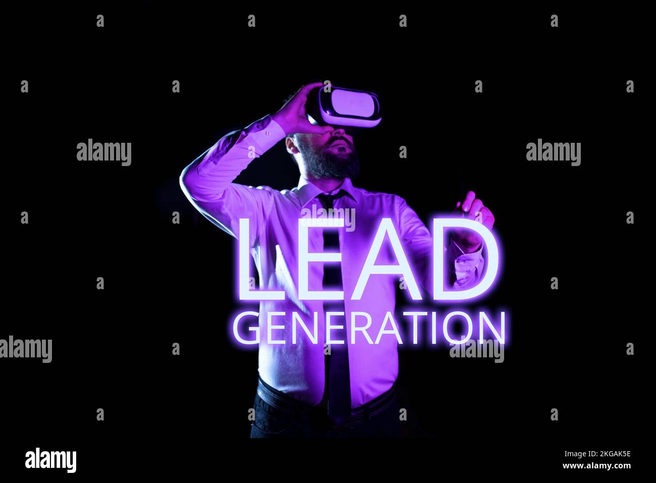 Text sign showing Lead Generation. Concept meaning process of ...