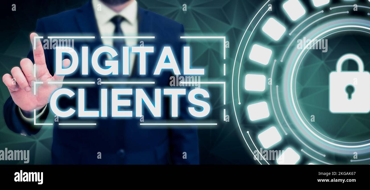 Inspiration showing sign Digital Clients. Internet Concept use digital ...