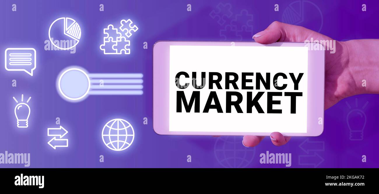 Writing displaying text Currency Market. Conceptual photo over the ...