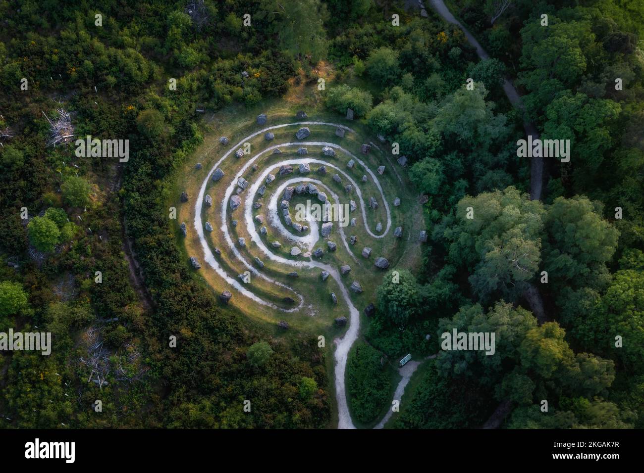 Stone labyrinth with scottish rock from highlands Stock Photo - Alamy
