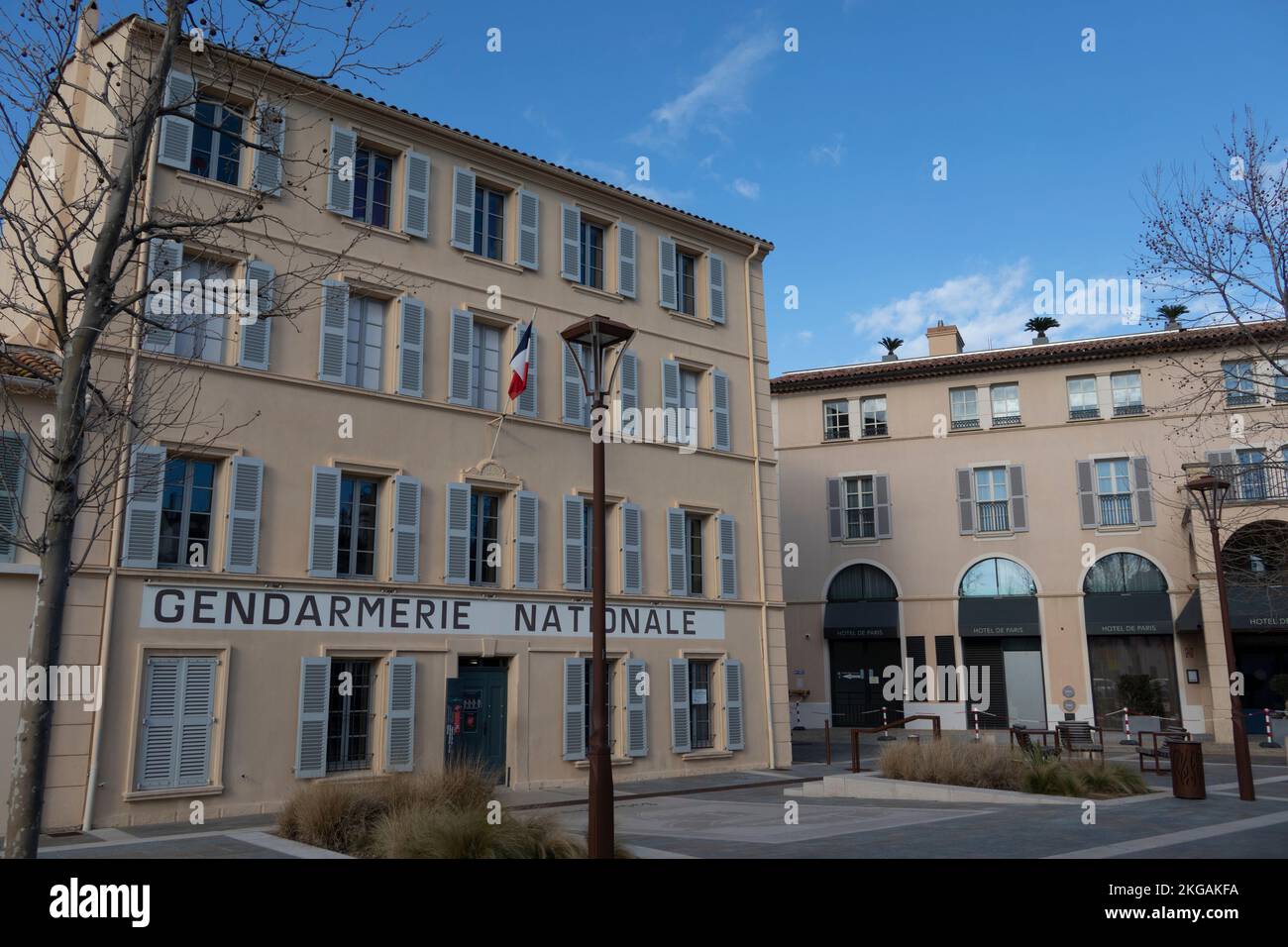 Famous "gendarmerie" (police station) of Saint-Tropez that can be seen ...