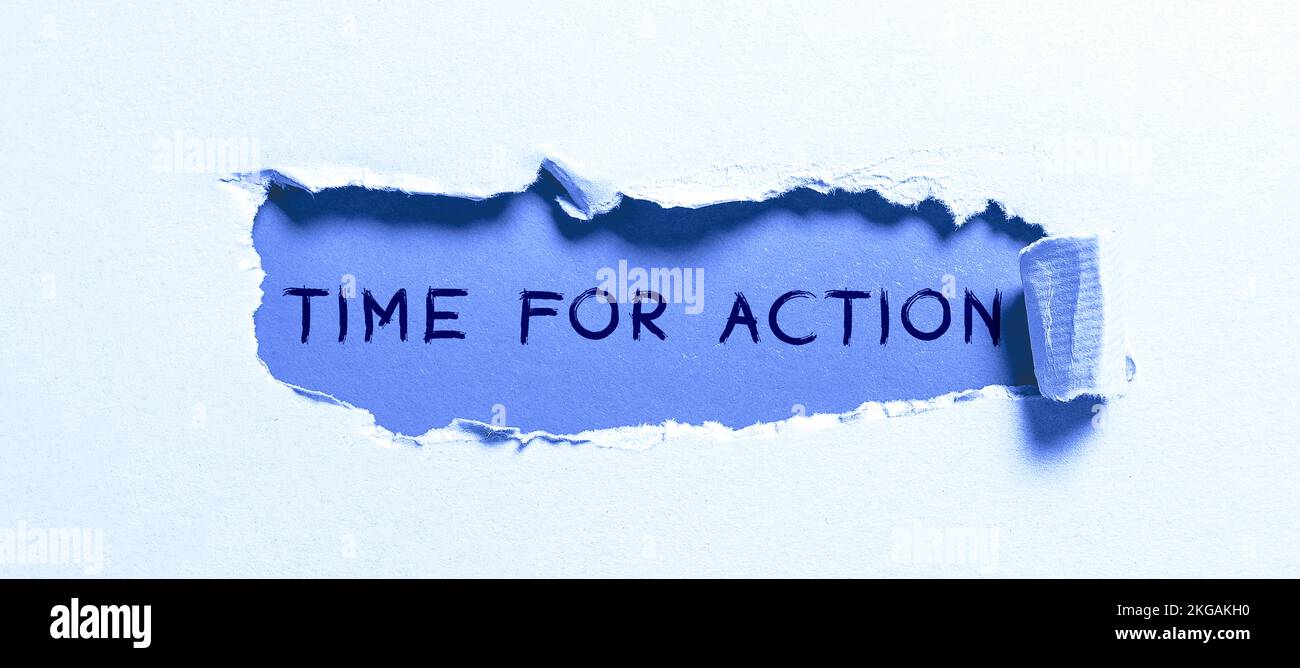 Sign displaying Time For Action. Business approach Urgency Move ...