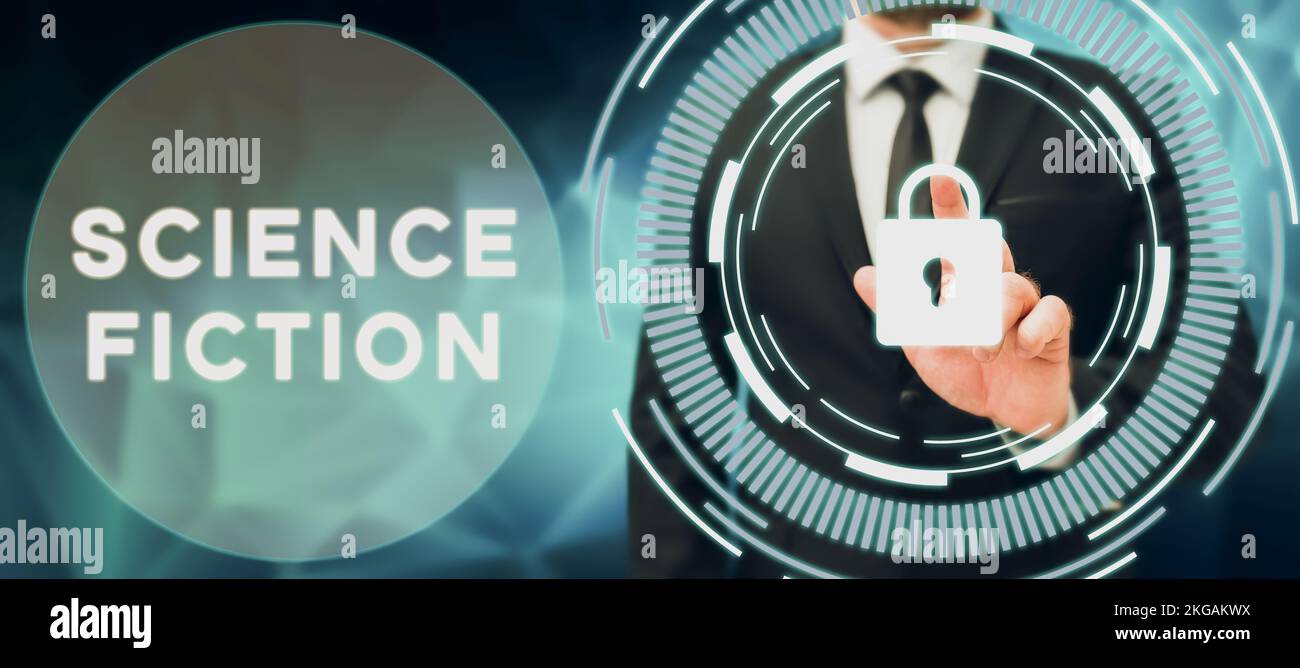 Writing displaying text Science Fiction. Conceptual photo Fantasy ...