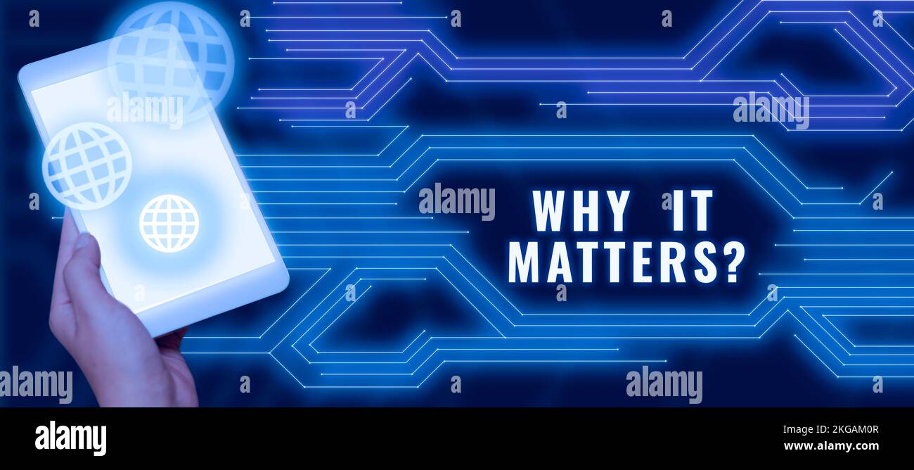 Hand writing sign Why It Mattersquestion. Internet Concept Important ...