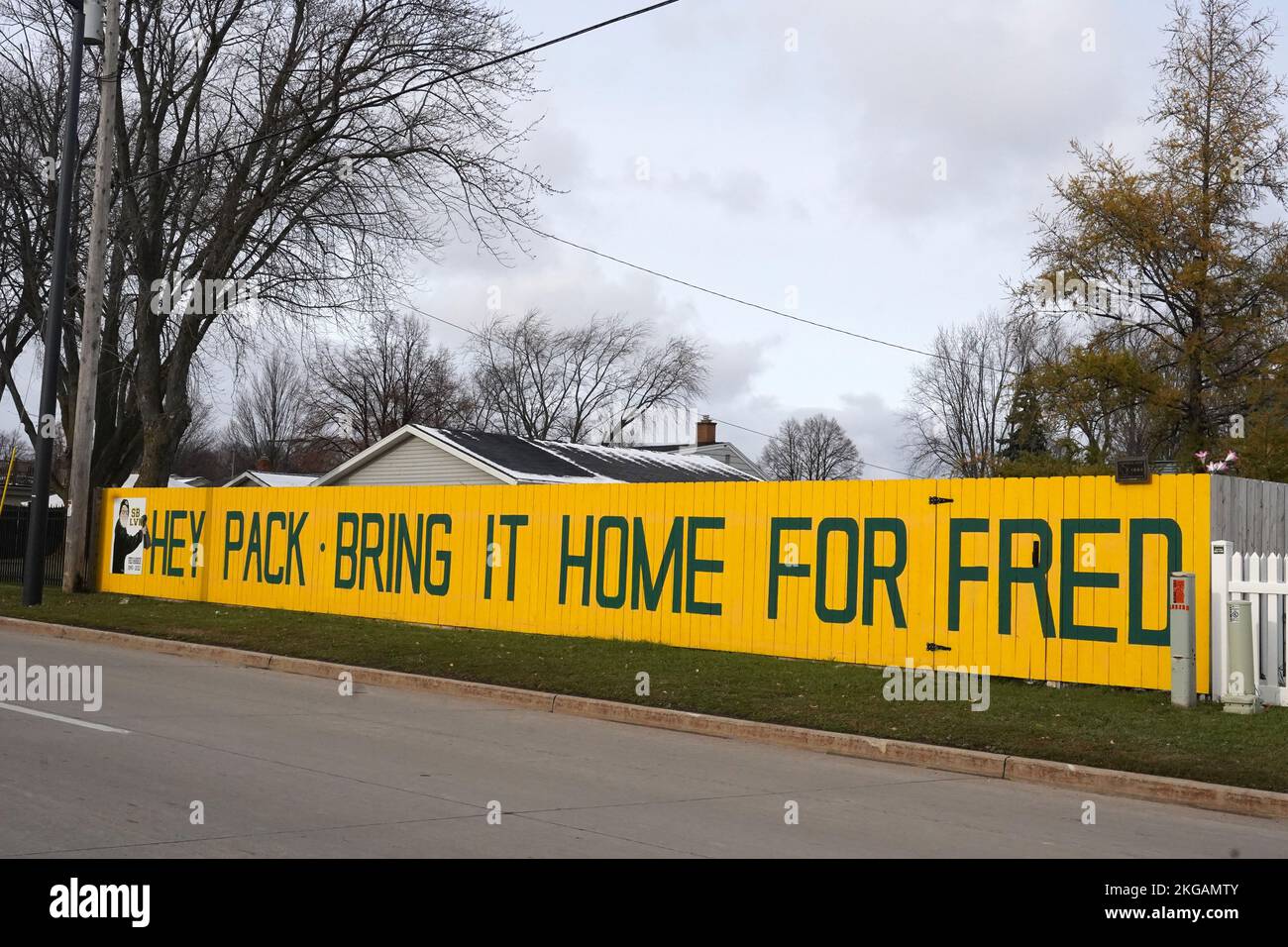 A home on Lombardi Ave paying homage to Green Bay Packers running back ...