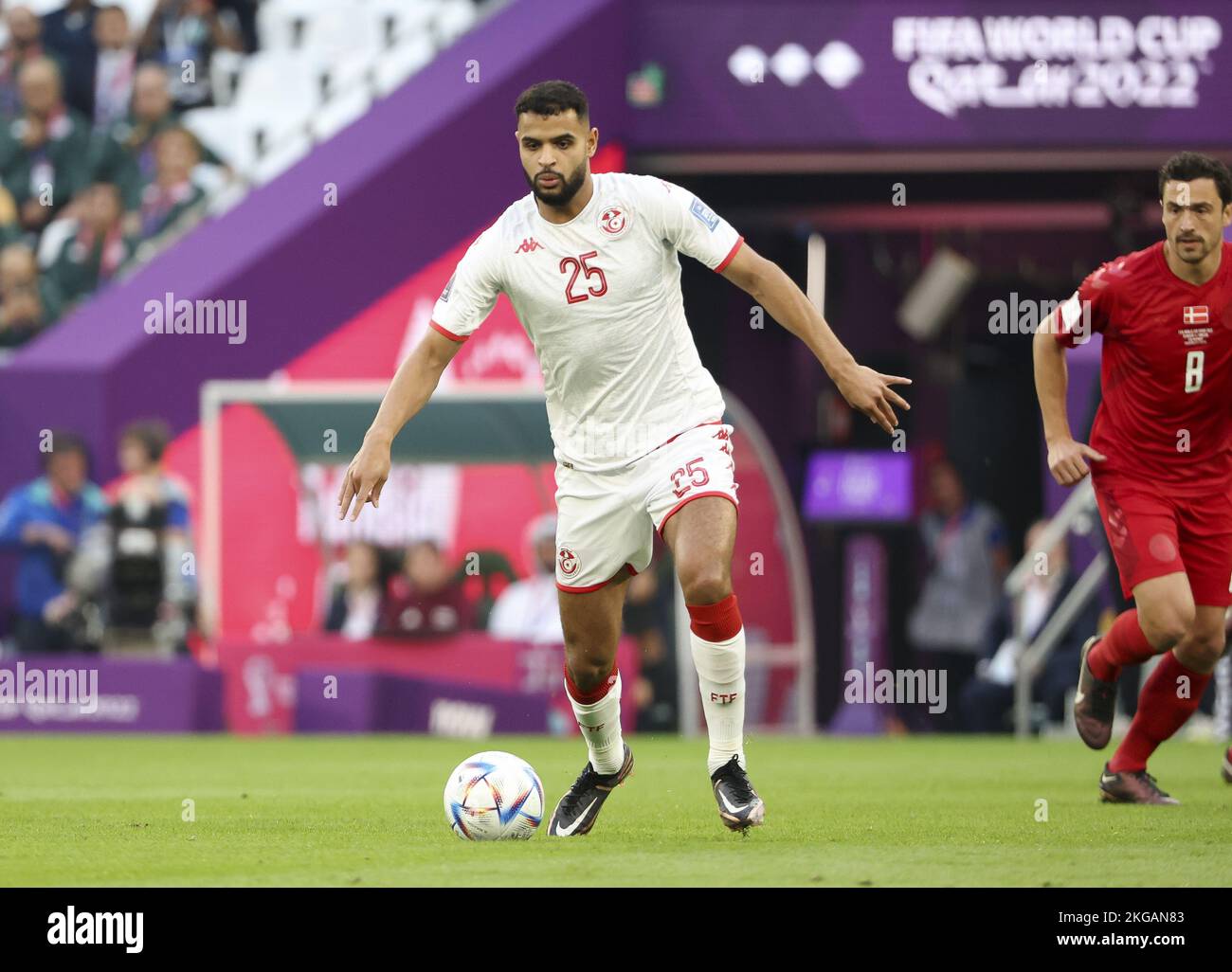 Anis Slimane of Tunisia during the FIFA World Cup 2022, Group D ...