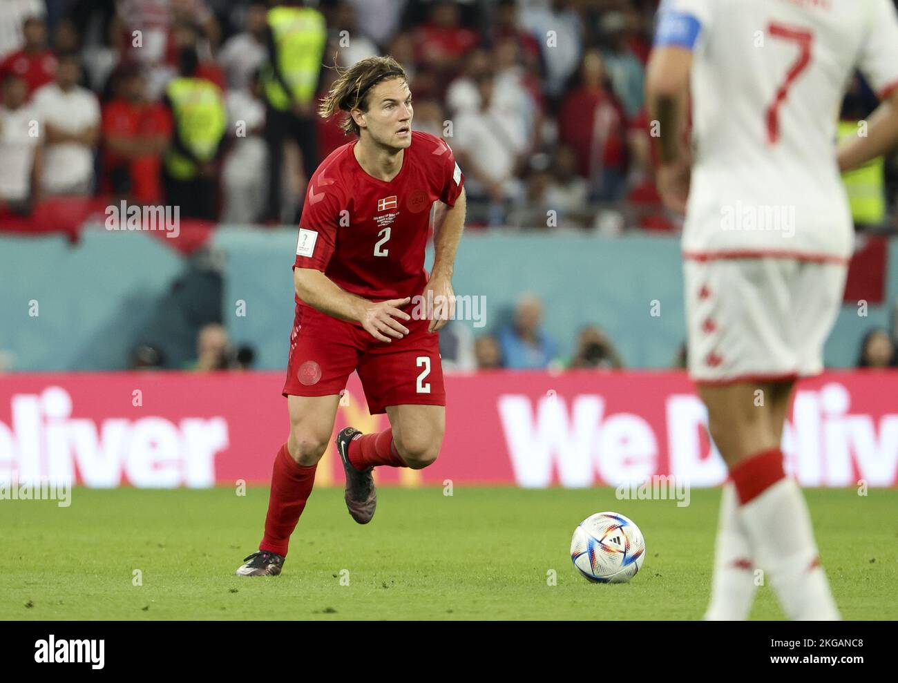 Joachim Andersen of Denmark during the FIFA World Cup 2022, Group D ...