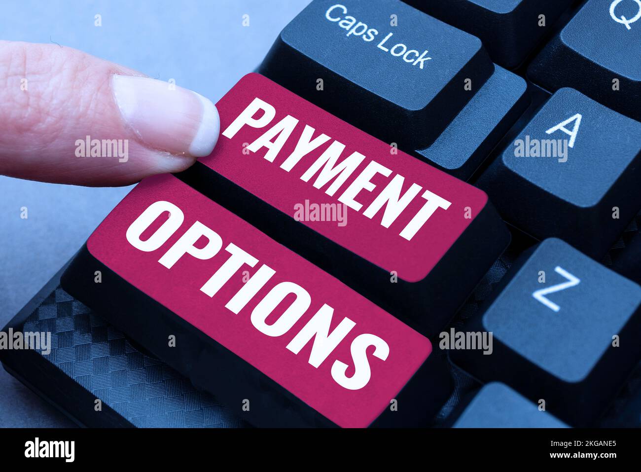 Inspiration showing sign Payment Options. Business overview ways that a ...