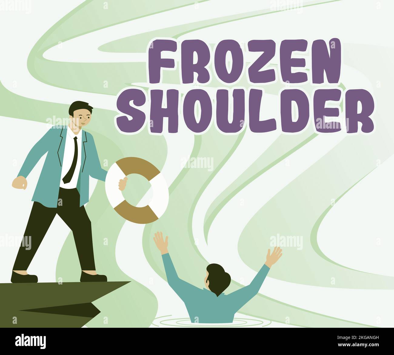 Writing displaying text Frozen Shoulder. Word Written on characterized ...