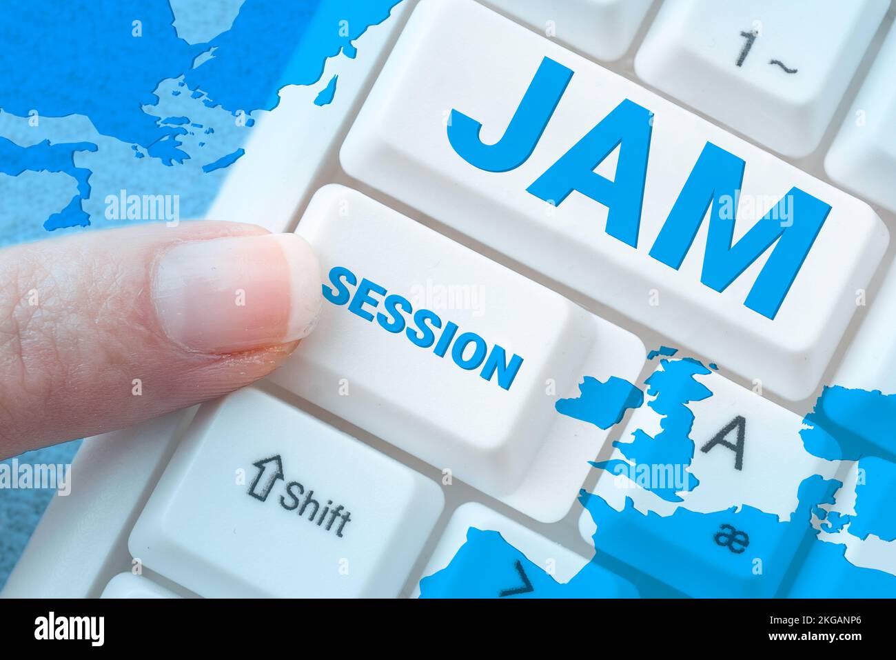 Sign displaying Jam Session. Business approach impromptu performance by ...