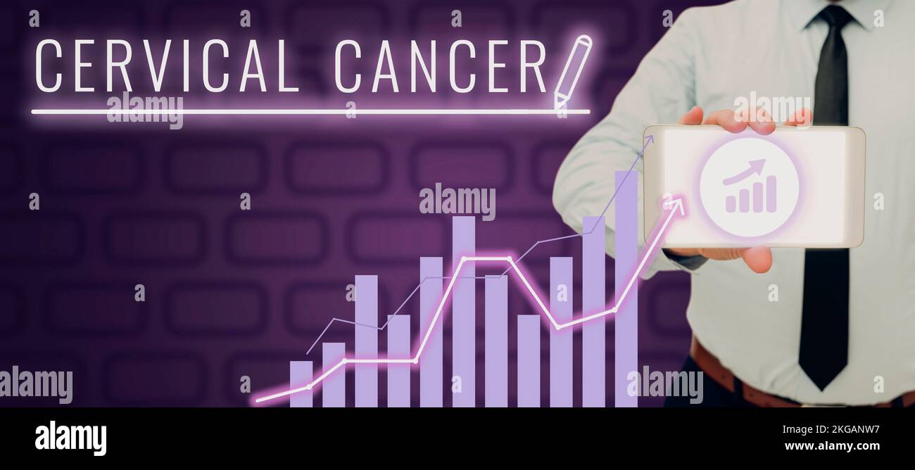 Conceptual caption Cervical Cancer. Internet Concept type of cancer ...