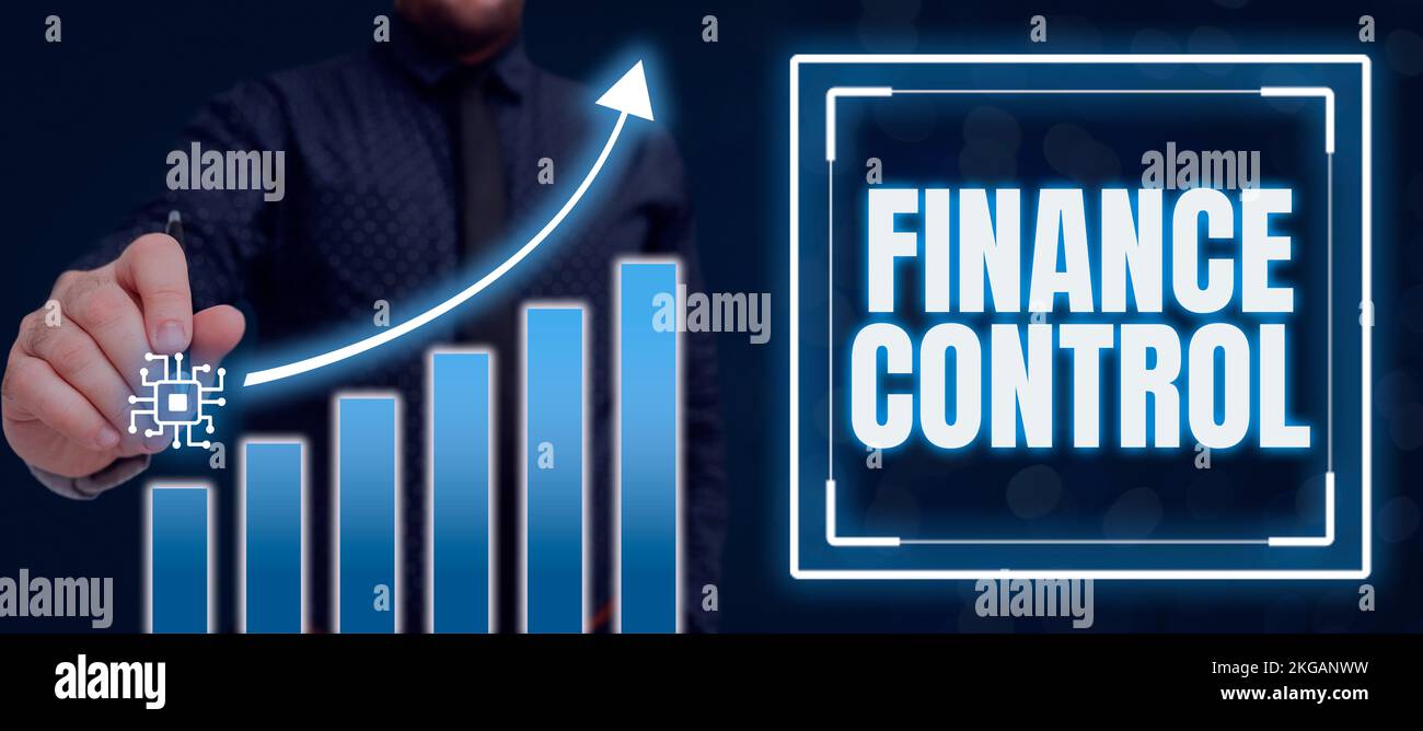 Conceptual caption Finance Control. Internet Concept procedures that ...