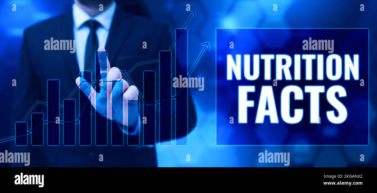 Hand writing sign Nutrition Facts. Business approach detailed ...