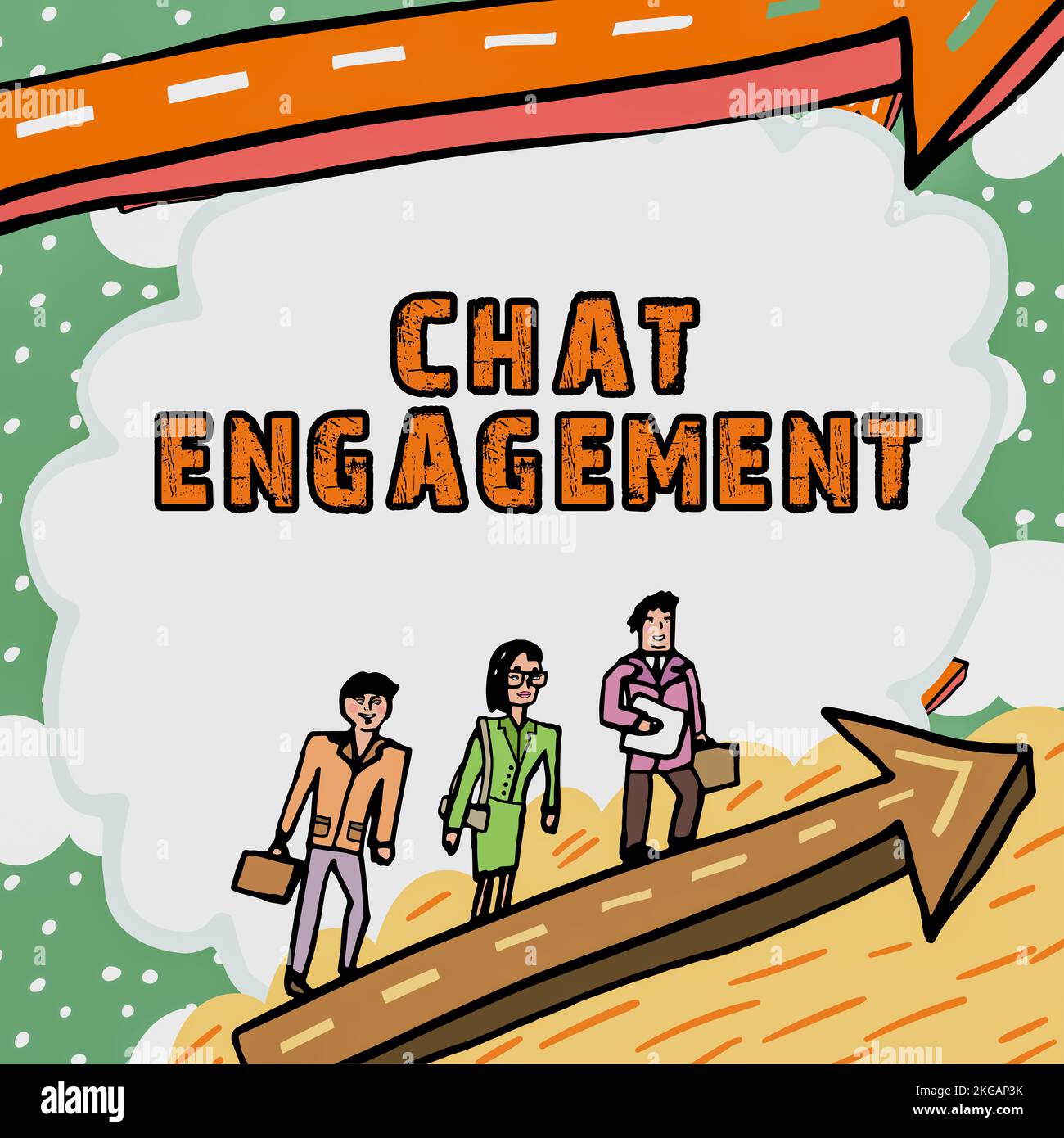 Conceptual display Chat Engagement, Business idea customer interacts ...