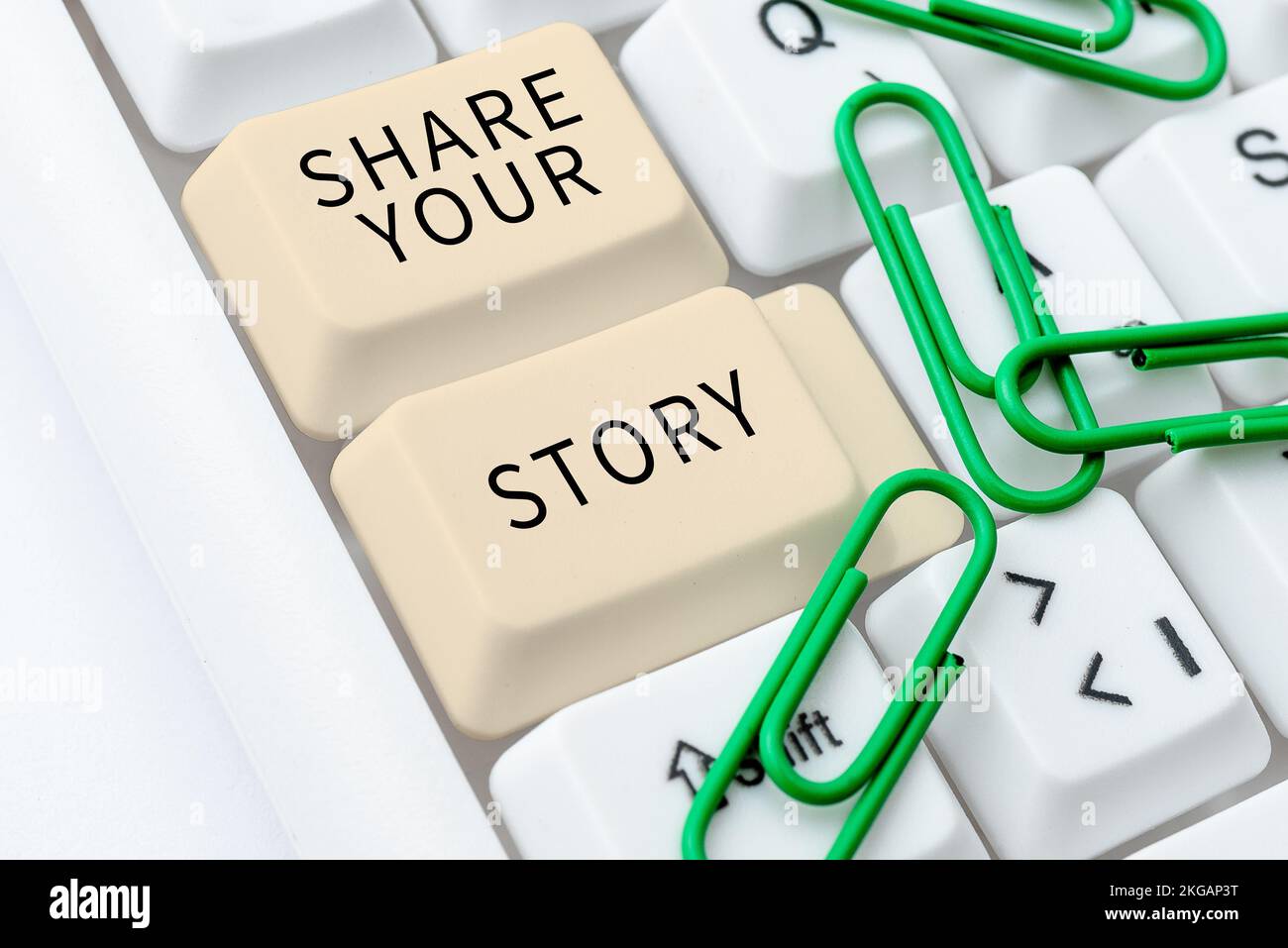 Text sign showing Share Your Story. Business idea Experience ...