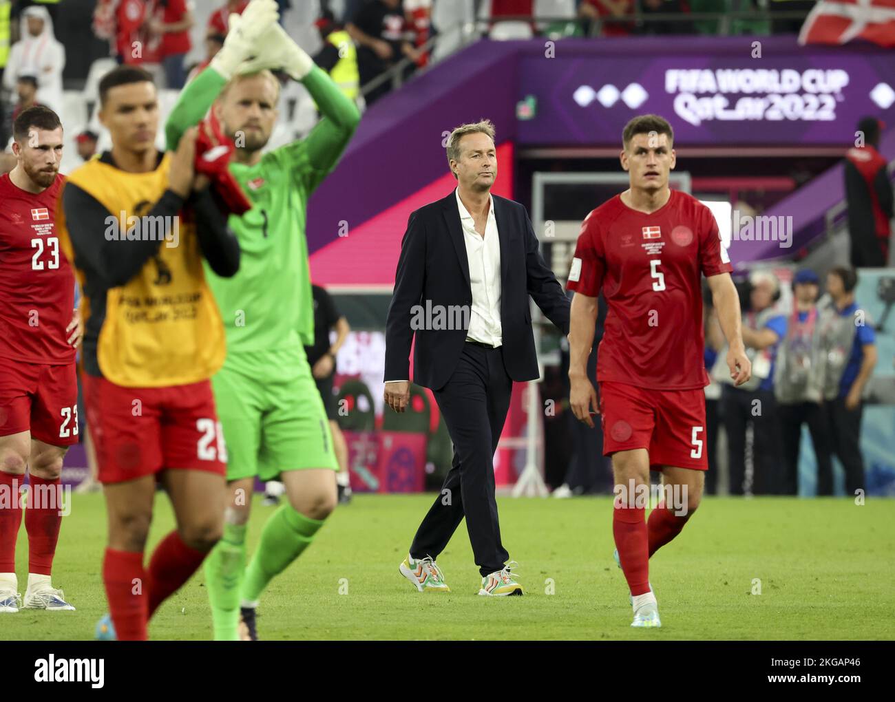 Denmark head coach Kasper Hjulmand during the FIFA World Cup 2022 ...