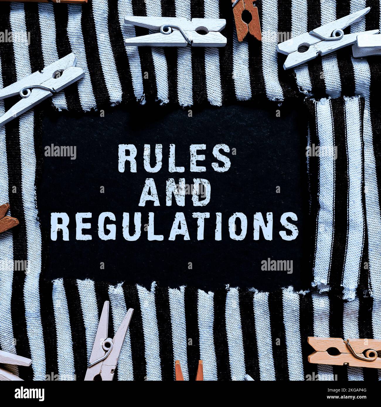 Writing displaying text Rules And Regulations. Business concept ...