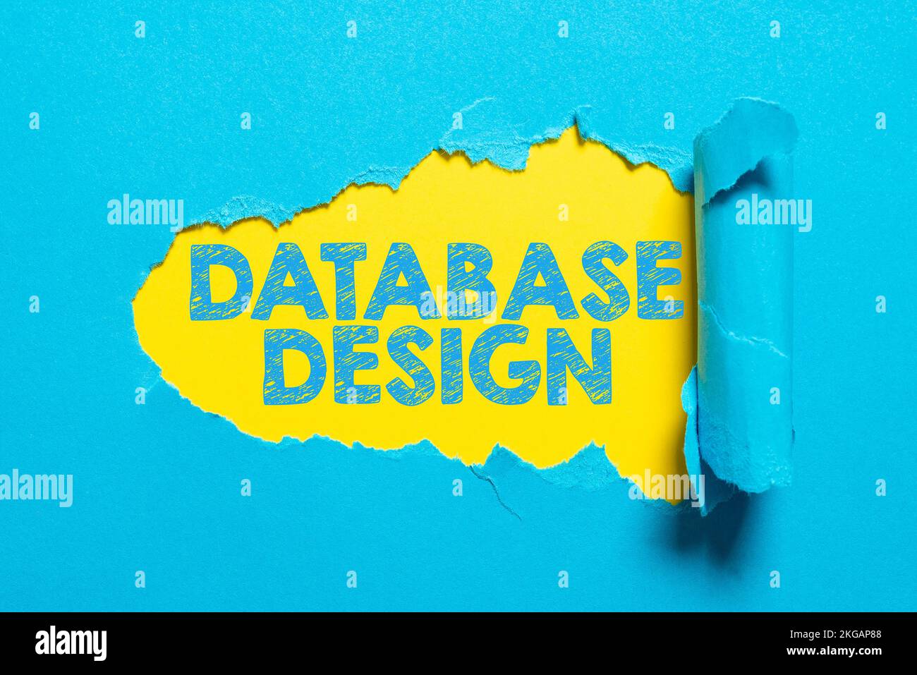 Text showing inspiration Database Design. Business approach organisation of data according to a ...