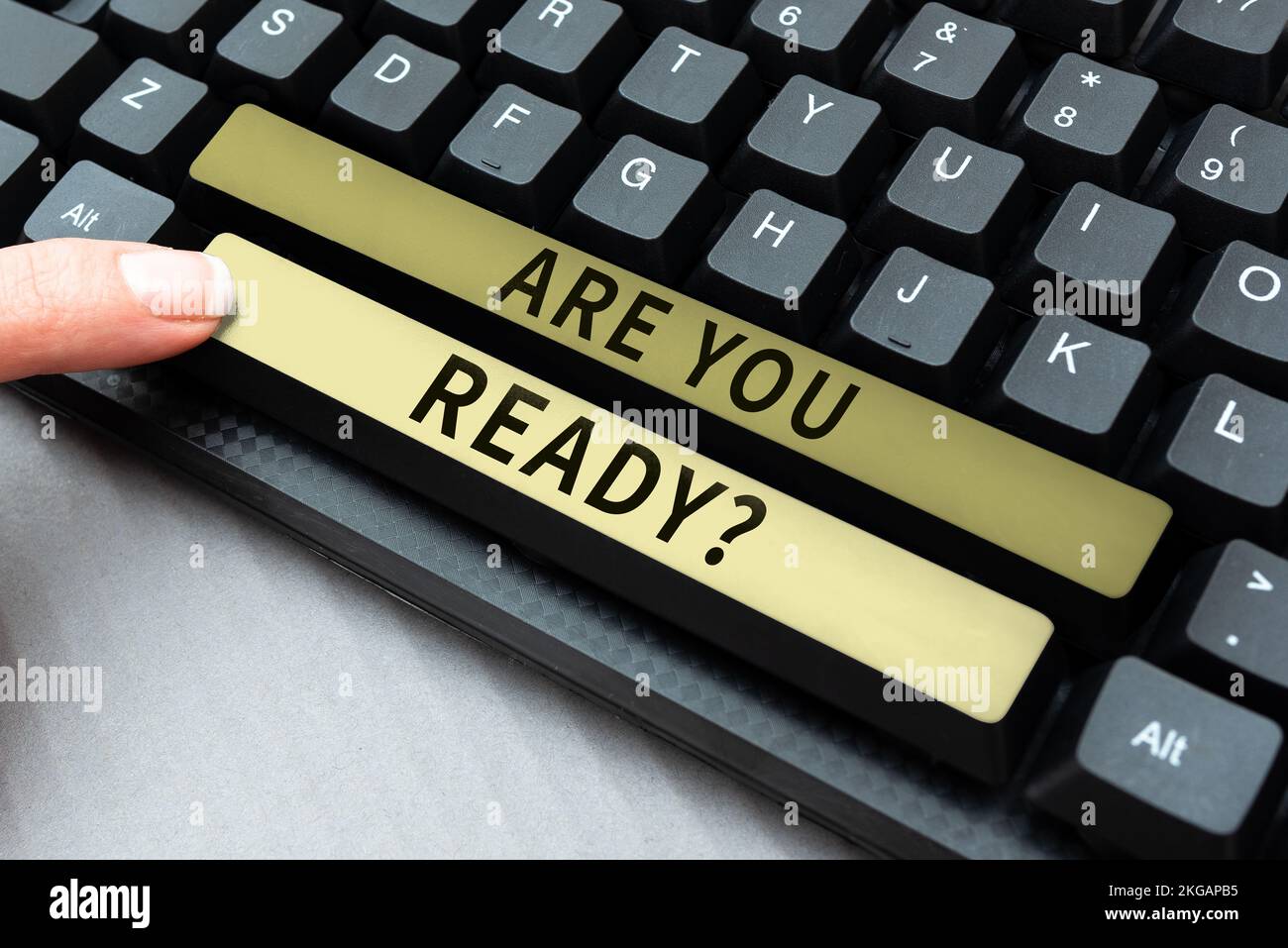 Writing displaying text Are You Readyquestion, Business approach Asking ...