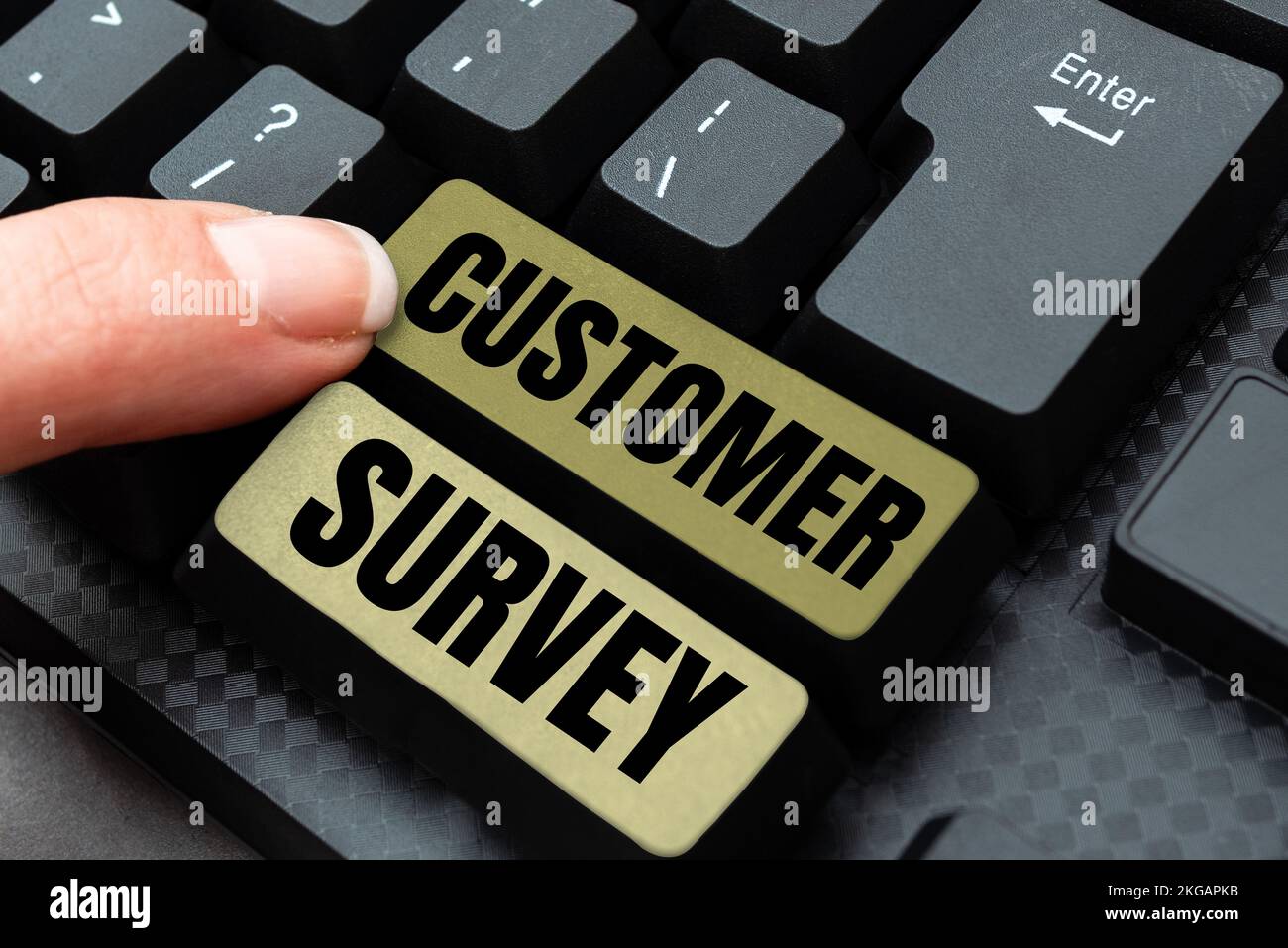 Conceptual Caption Customer Survey Business Idea Source To Obtain Information About Consumer