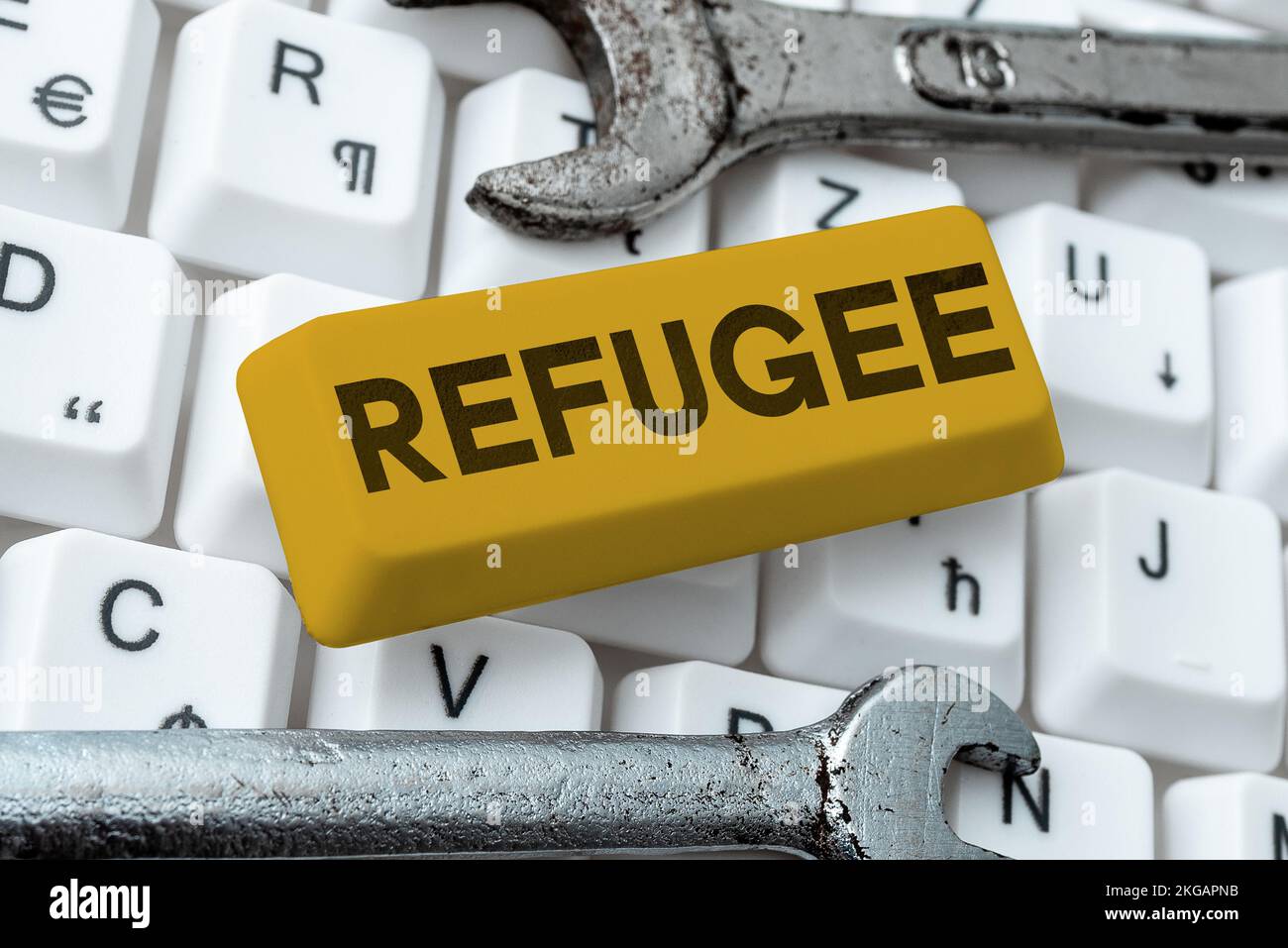 Writing displaying text Refugee. Concept meaning refer to movements of ...