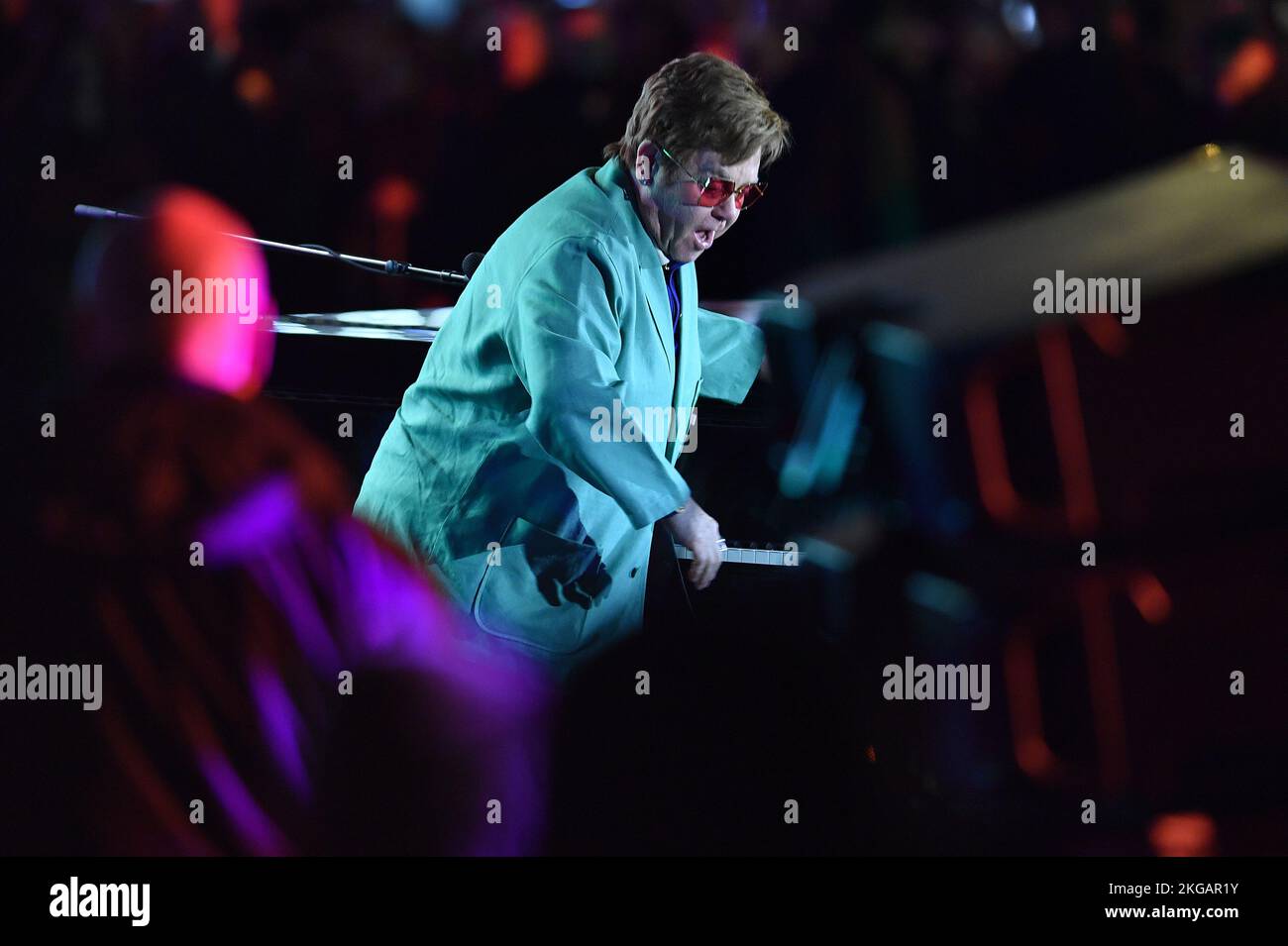 New York, USA , 22/11/2022, Sir Elton John seen getting up from his ...