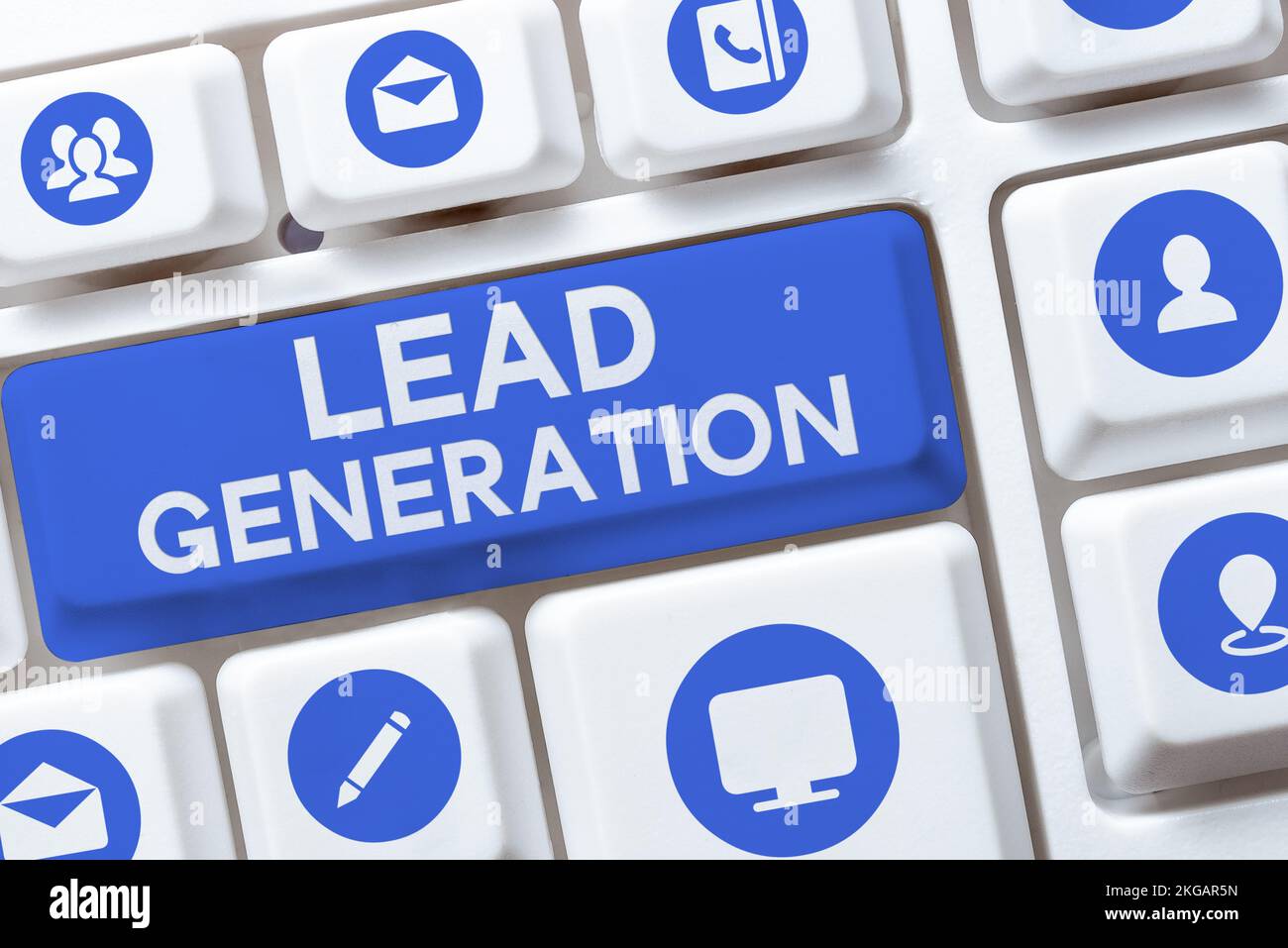 Conceptual display Lead Generation. Business approach process of ...