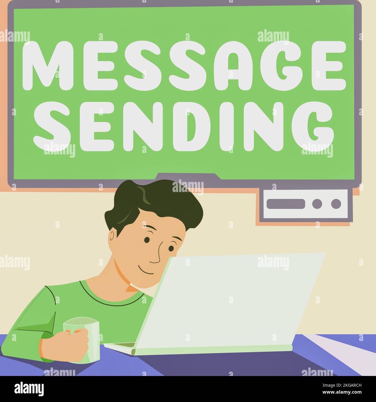 Hand writing sign Message Sending. Business idea to convey or ...