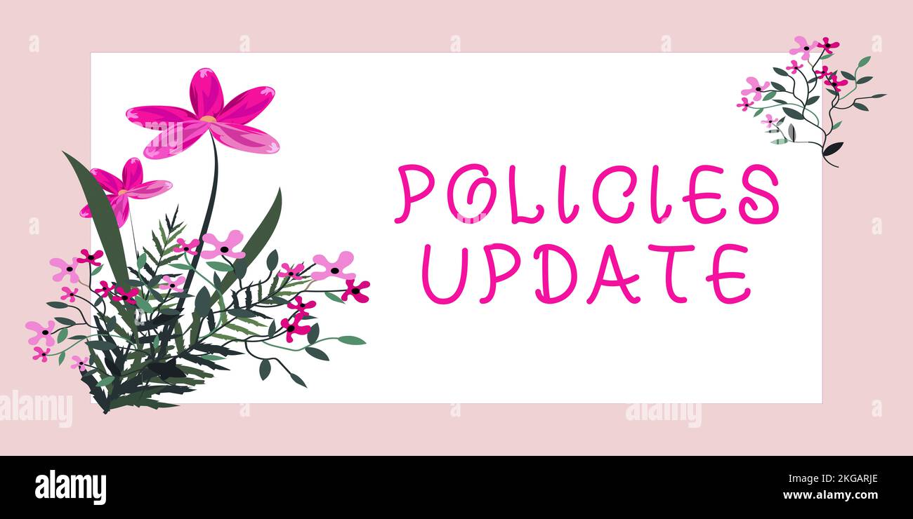 Inspiration showing sign Policies Update. Business concept act of ...