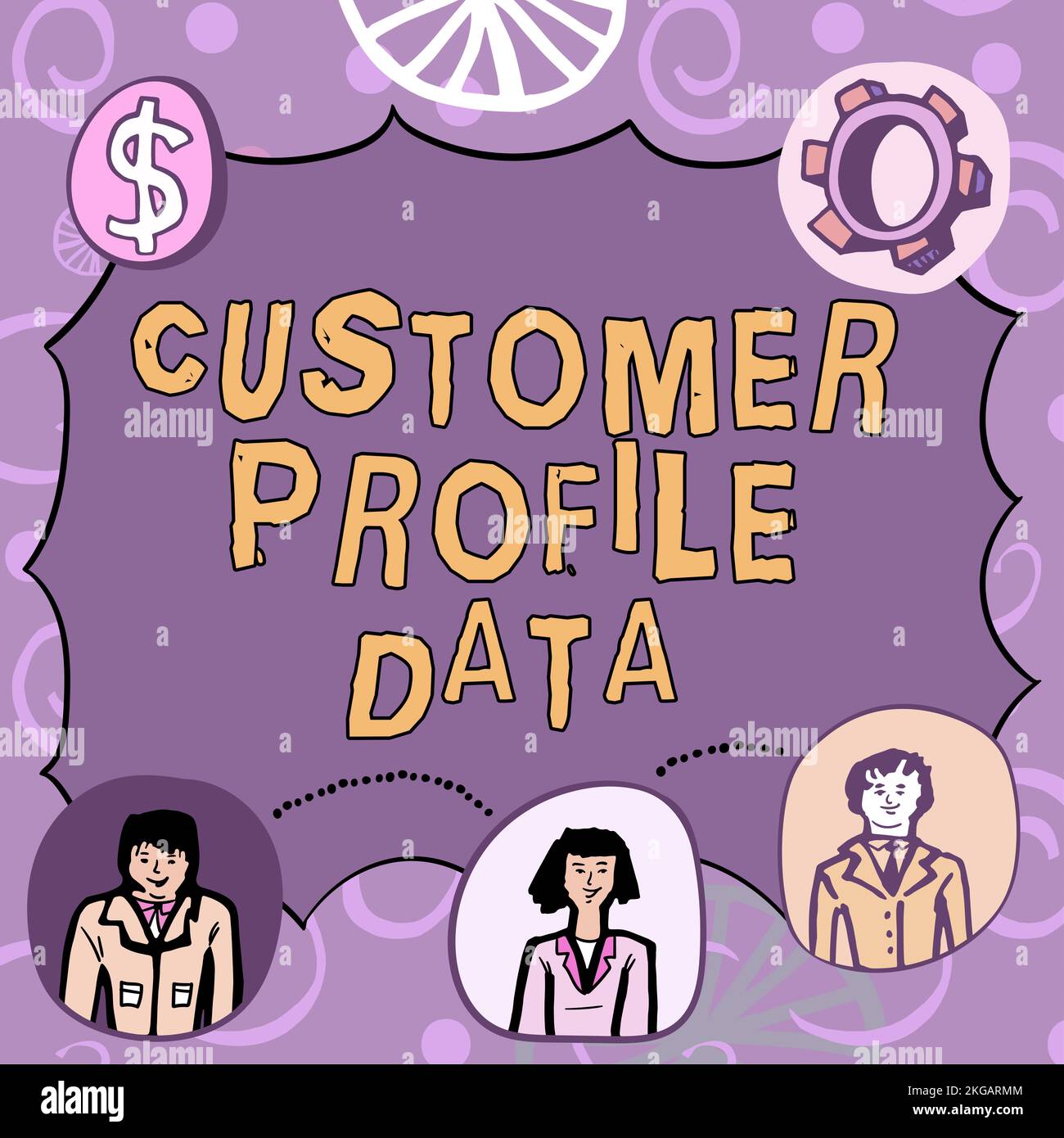 Text showing inspiration Customer Profile Data. Business approach ...