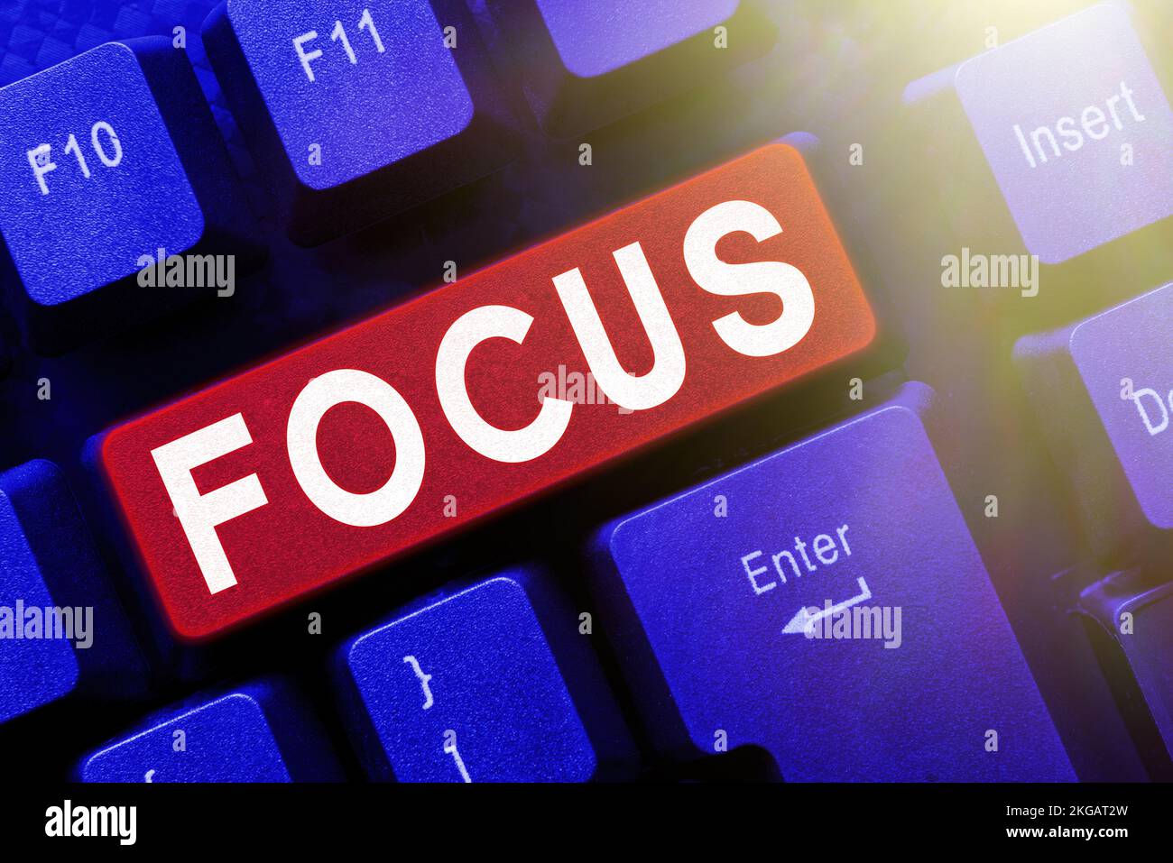 Conceptual caption Focus. Business idea state quality of having or ...