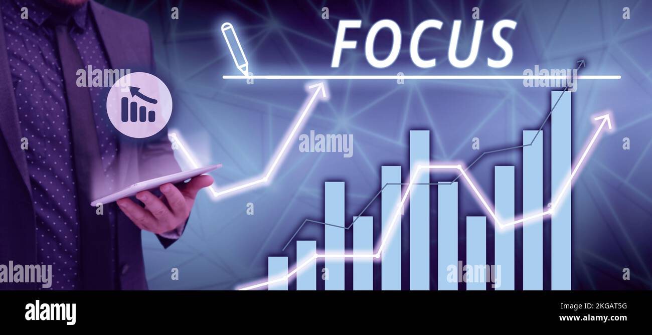 Handwriting text Focus. Word Written on state quality of having or ...