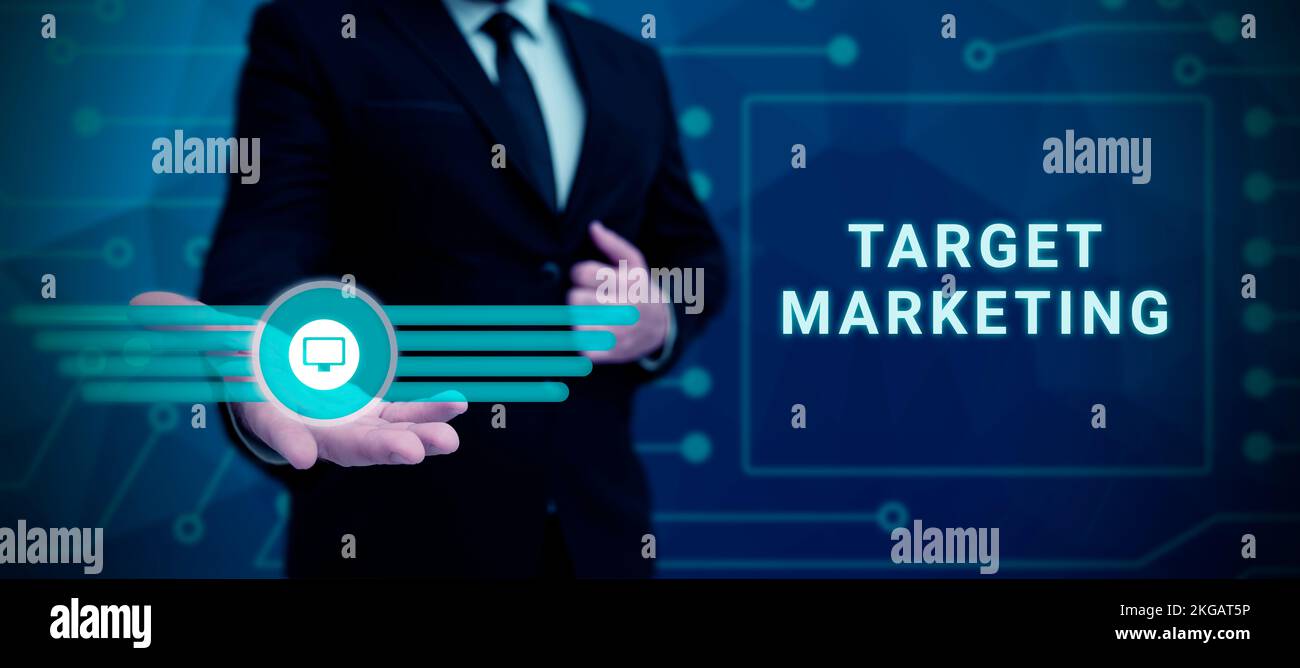 Hand writing sign Target Marketing. Internet Concept Market ...