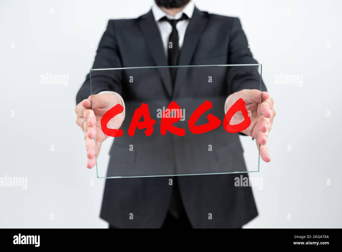 Sign displaying Cargo. Business idea The goods Merchandise conveyed in ...