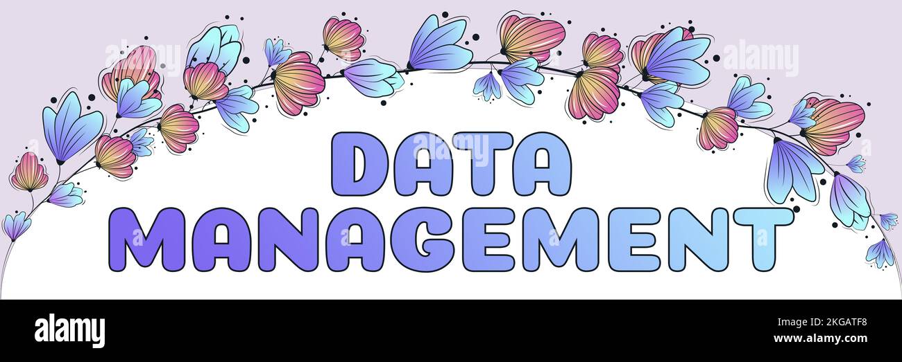 Sign displaying Data Management. Concept meaning disciplines related to managing data as a ...