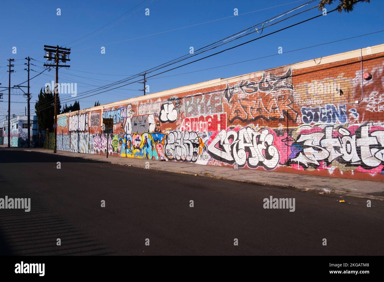 Graffiti wall, Los Angeles, California, United States of America Stock ...