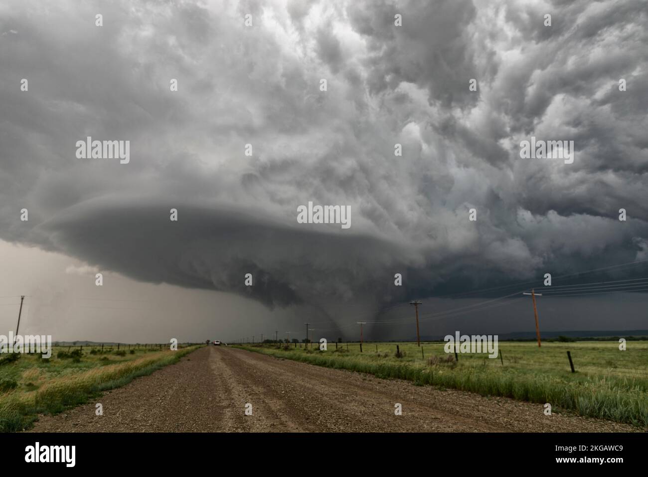 Tornado over the prairies of eastern Montana, USA. A tornado is a ...