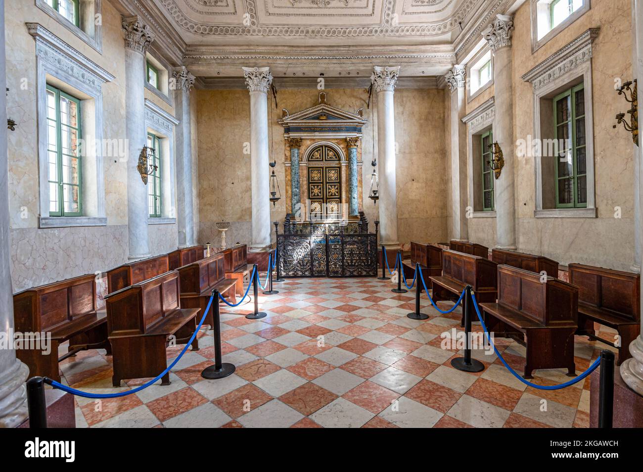 Sabbioneta, Italy. 19th Aug, 2022. Interior view of the synagogue's ...
