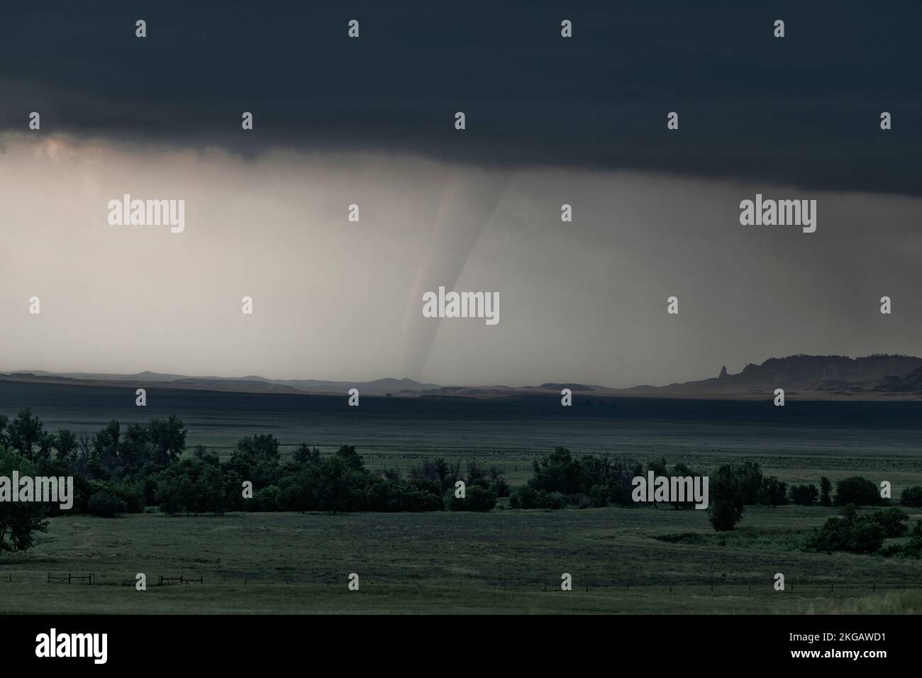 Tornado over the prairies of eastern Montana, USA. A tornado is a ...