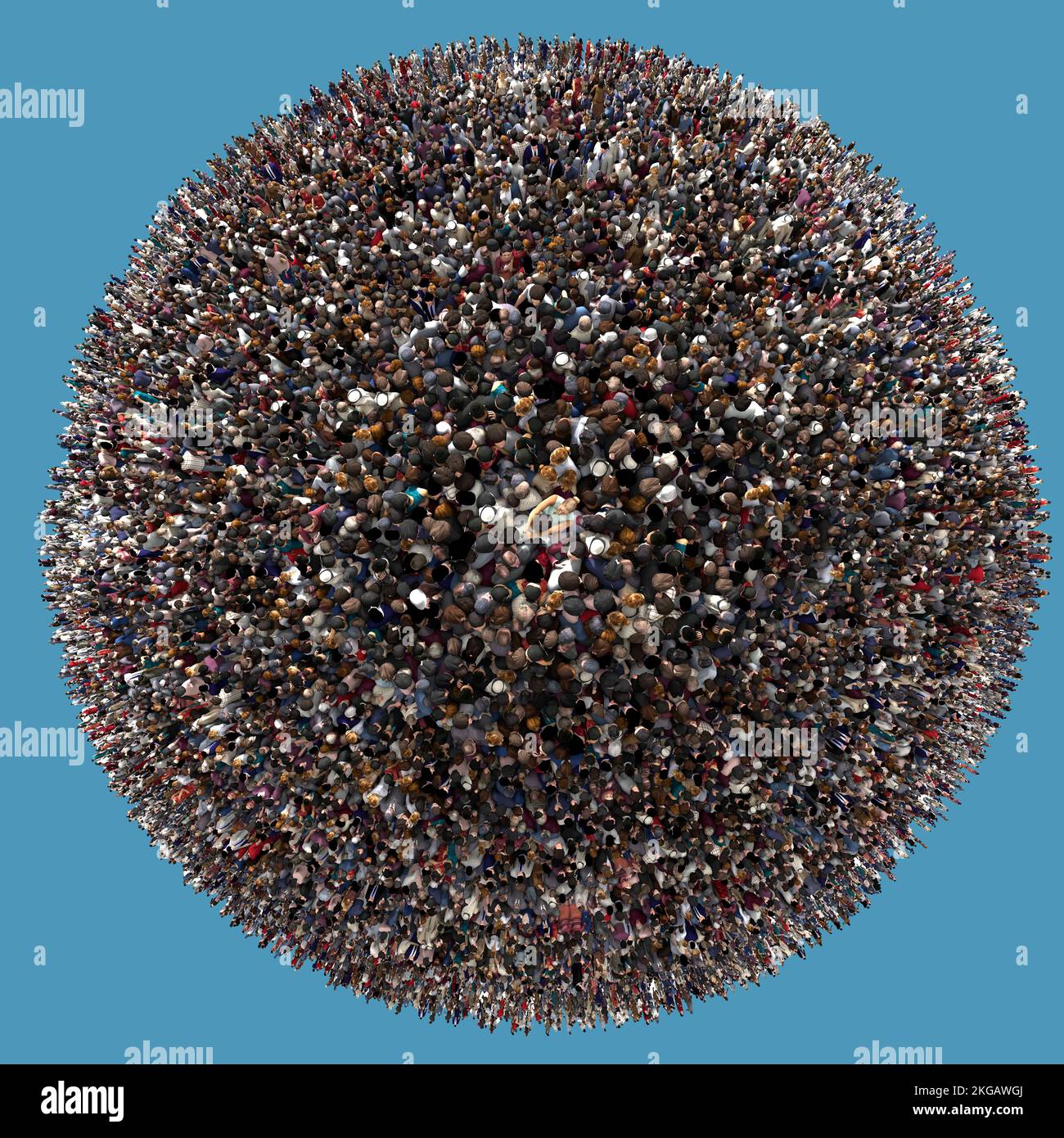 Overpopulation, conceptual illustration Stock Photo - Alamy
