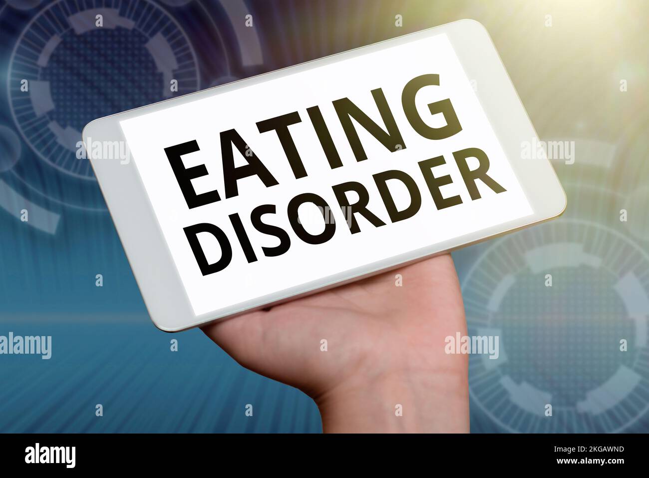 Hand writing sign Eating Disorder. Conceptual photo illnesses that are ...
