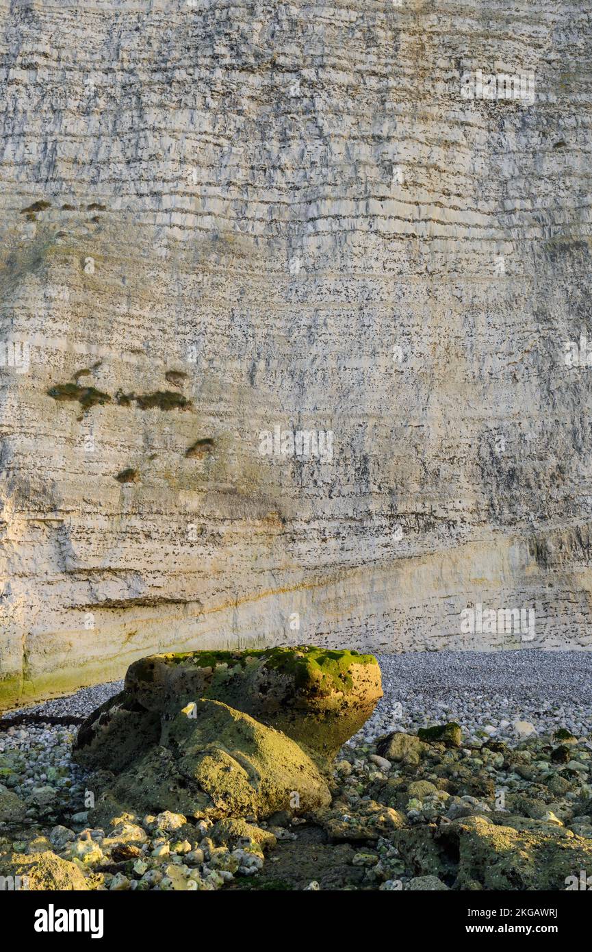 Chalk flint rocks on the beach, Vattetot-sur-Mer, Alabaster Coast, La ...