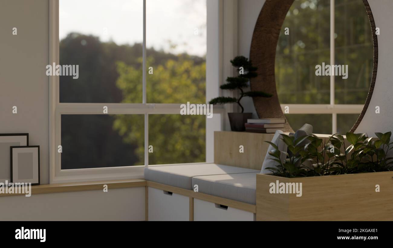 Japanese round window hi-res stock photography and images - Alamy