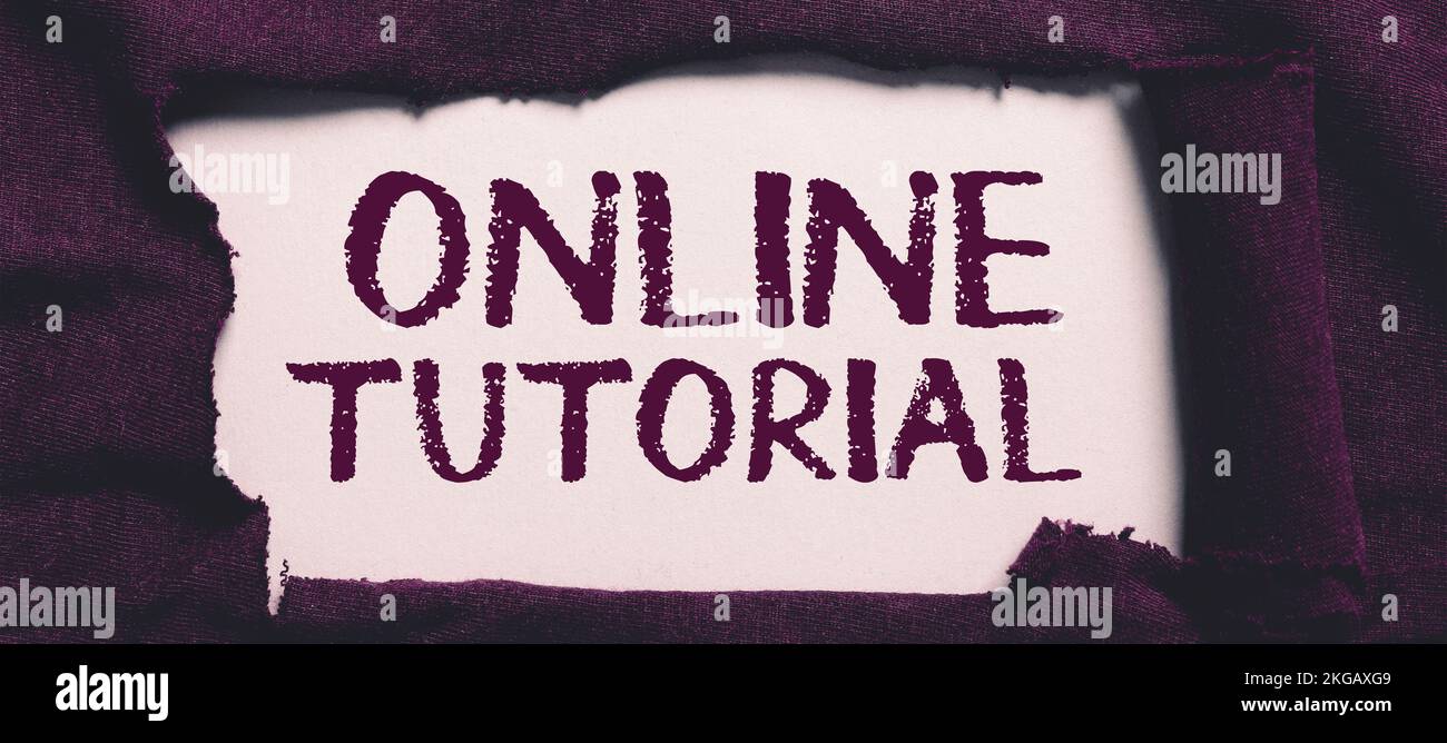 Conceptual caption Online Tutorial. Word Written on process of tutoring ...